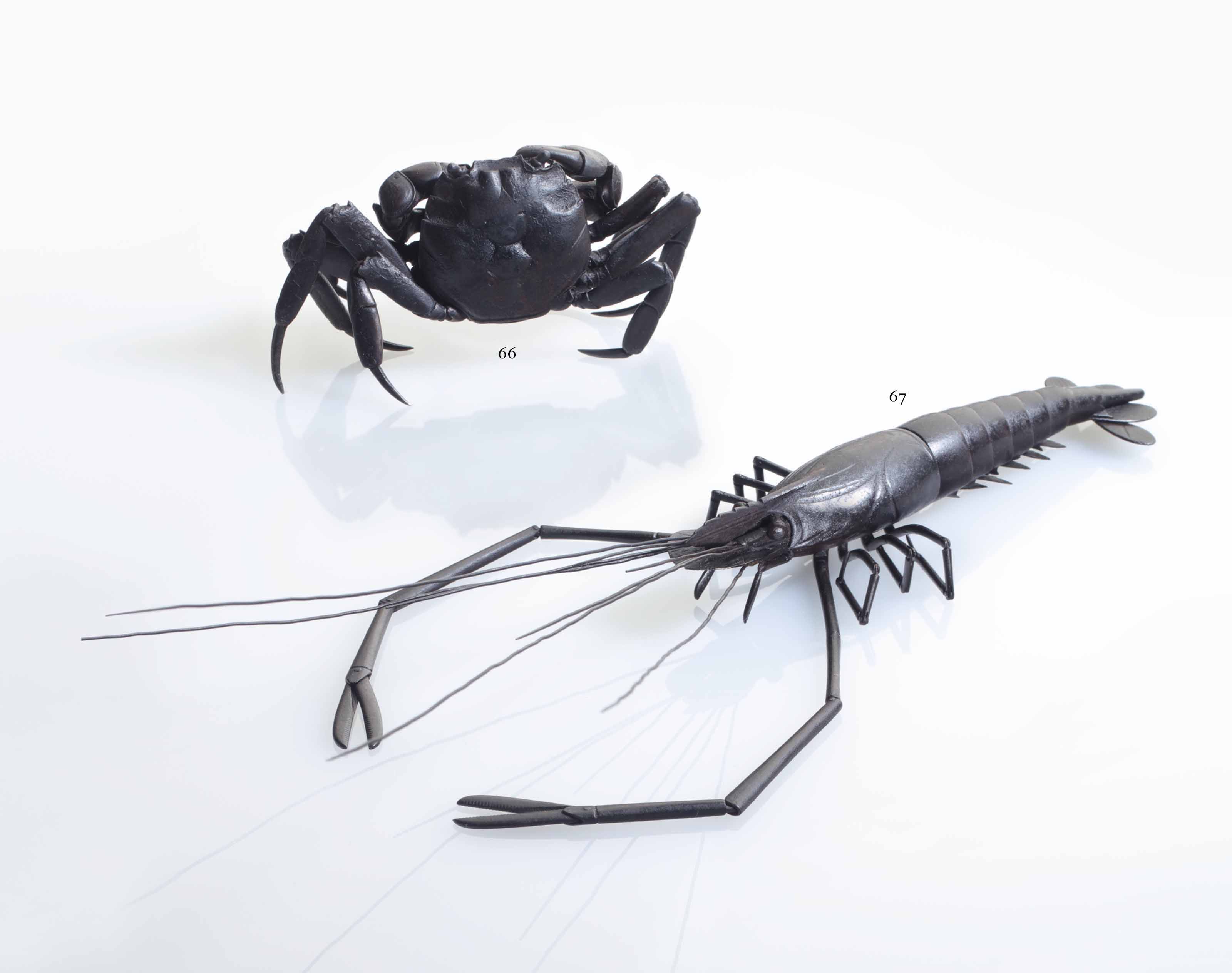 An iron articulated model of a crab - auctions & price archive