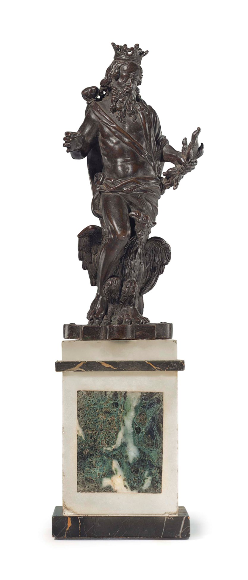 A BRONZE FIGURE OF JUPITER