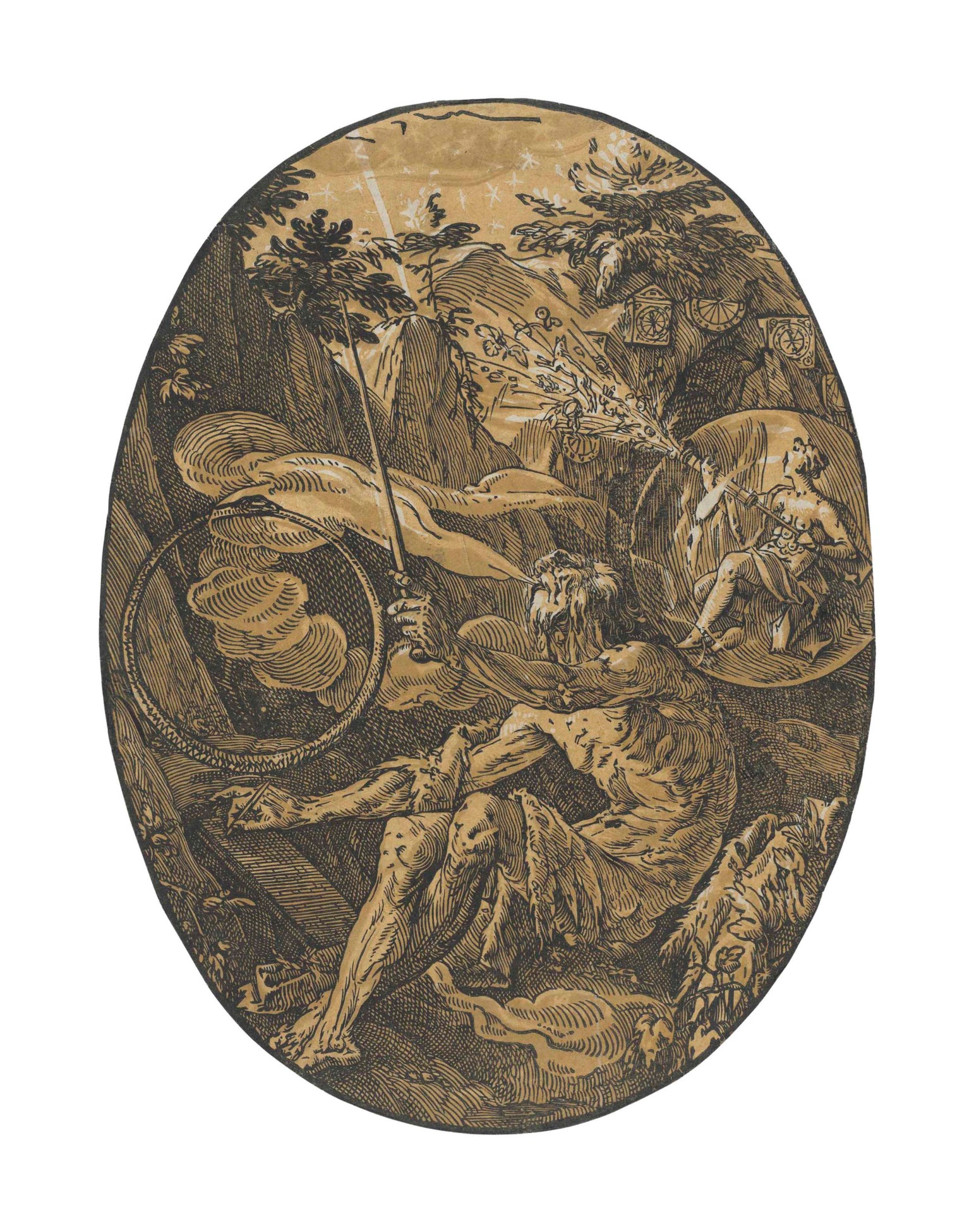 HENDRICK GOLTZIUS (1558-1617), The Cave of Eternity ('The Magician ...
