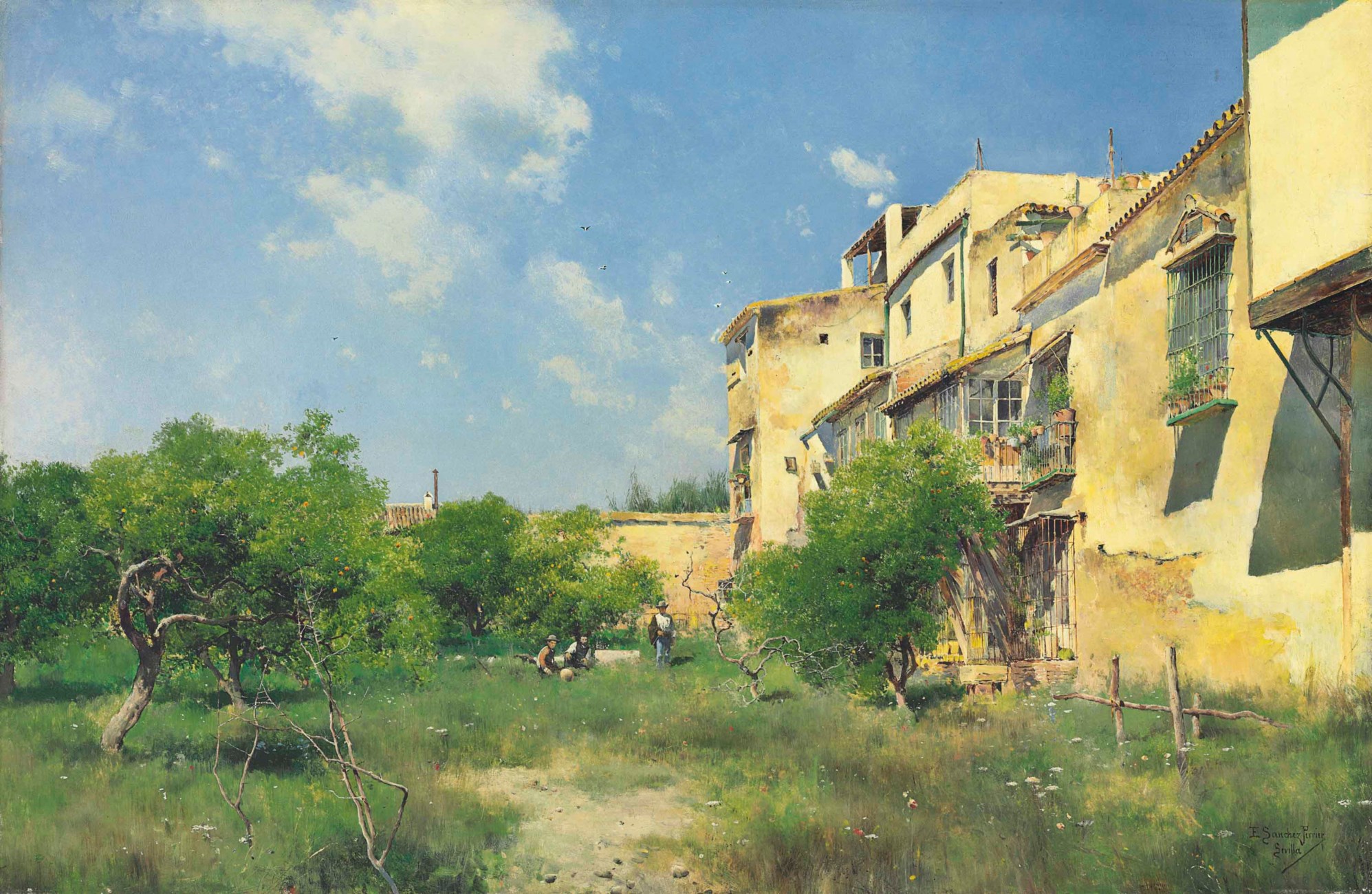 Emilio Sánchez Perrier (Spanish, 1855-1907), Huerto en Sevilla | Christie's