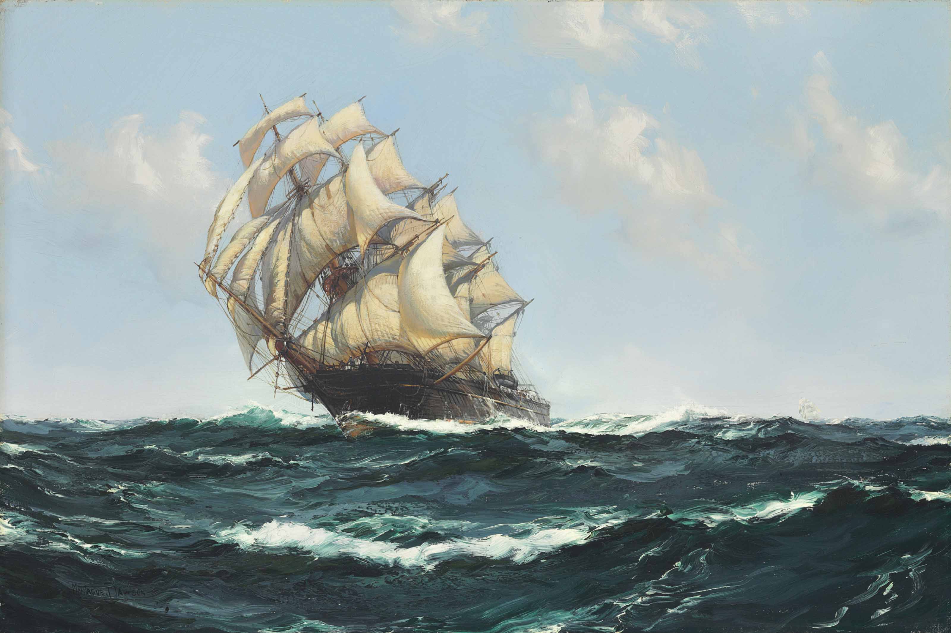 Montague Dawson, F.R.S.A., R.S.M.A. (British, 1895-1973) , Bowling ...