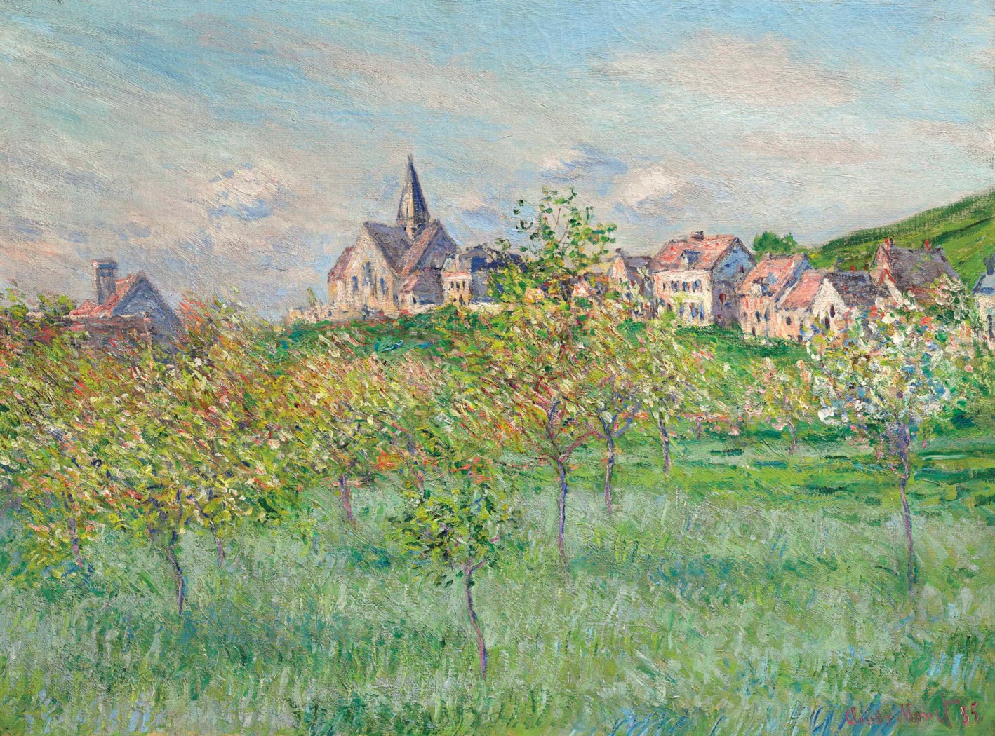Claude Monet (1840-1926), Printemps à Giverny, effet d'après-midi ...