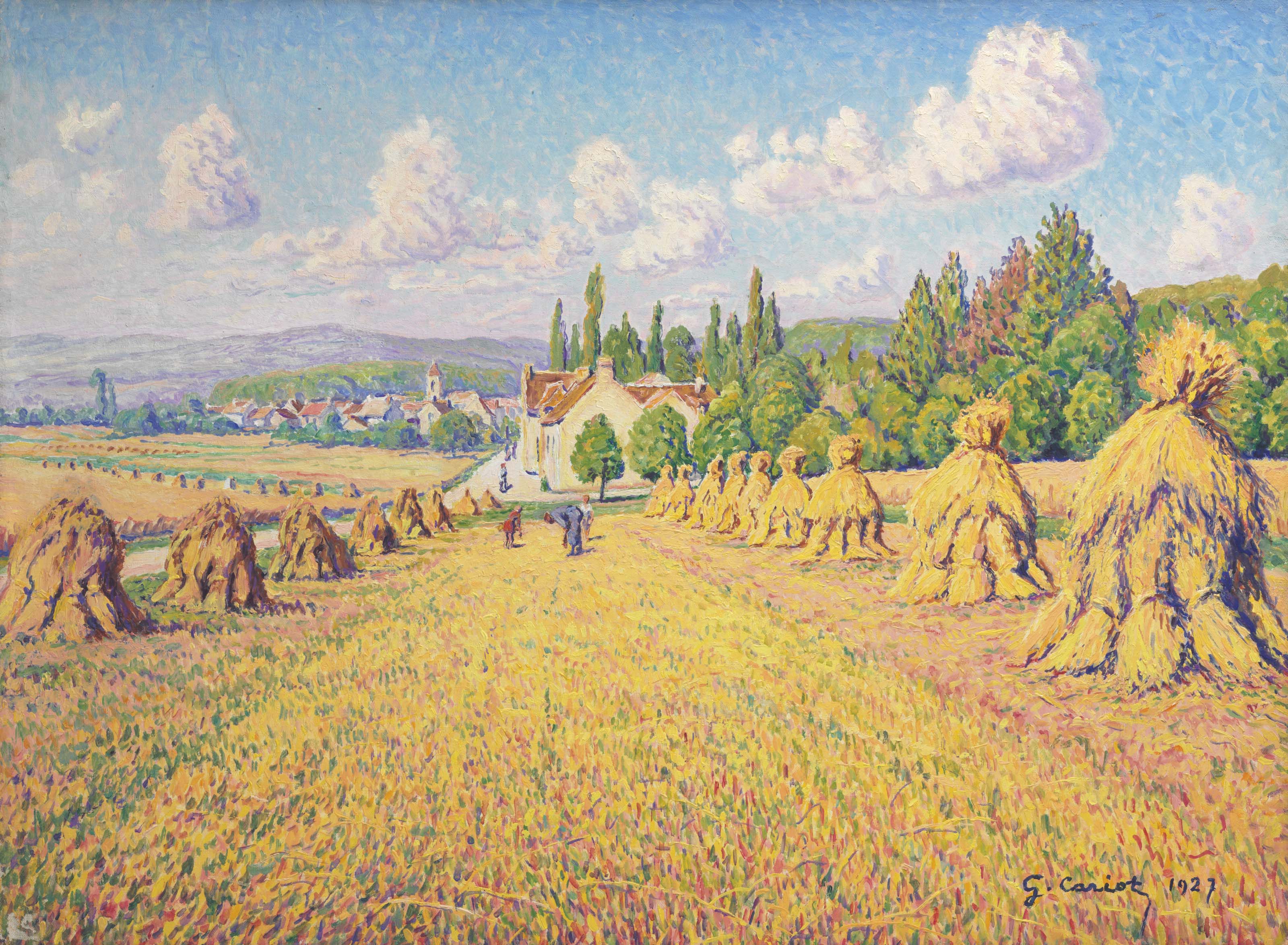 Gustave CARIOT (1872-1950), Les meules - auctions & price archive