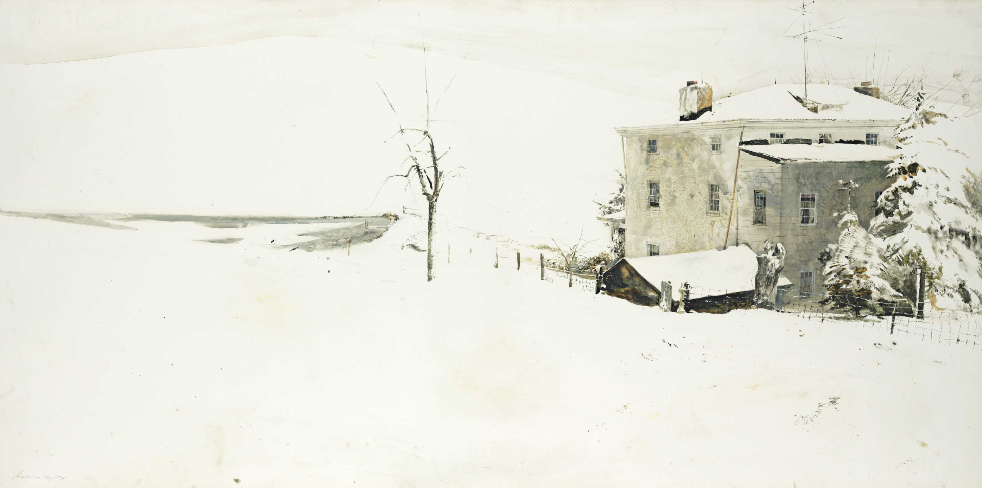 Andrew Wyeth (1917-2009) , Heavy Snow | Christie's