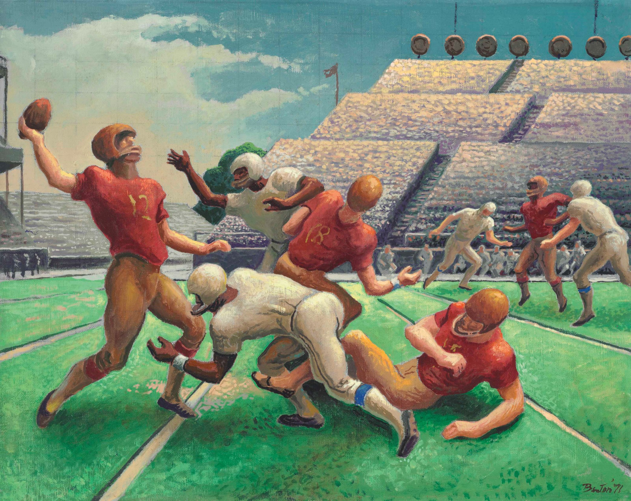Thomas Hart Benton (1889-1975), Study for 'Forward Pass' | Christie's