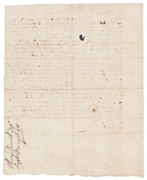 SALEM WITCH TRIALS – Manuscript Document, the deposition of Mary Daniel ...