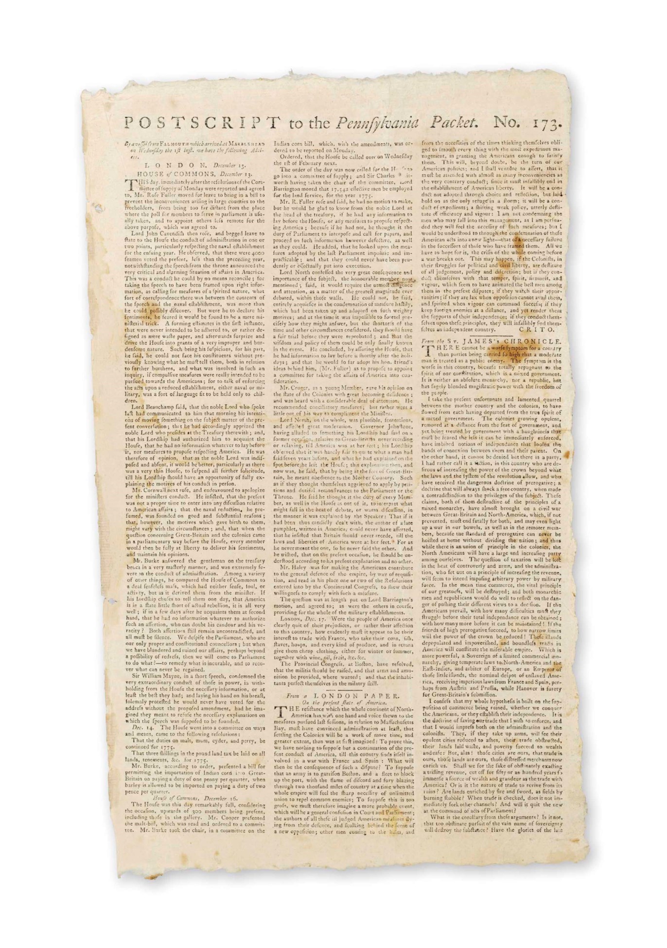 SUMMARY VIEW OF THE RIGHTS OF BRITISH AMERICA – Postscript to the ...