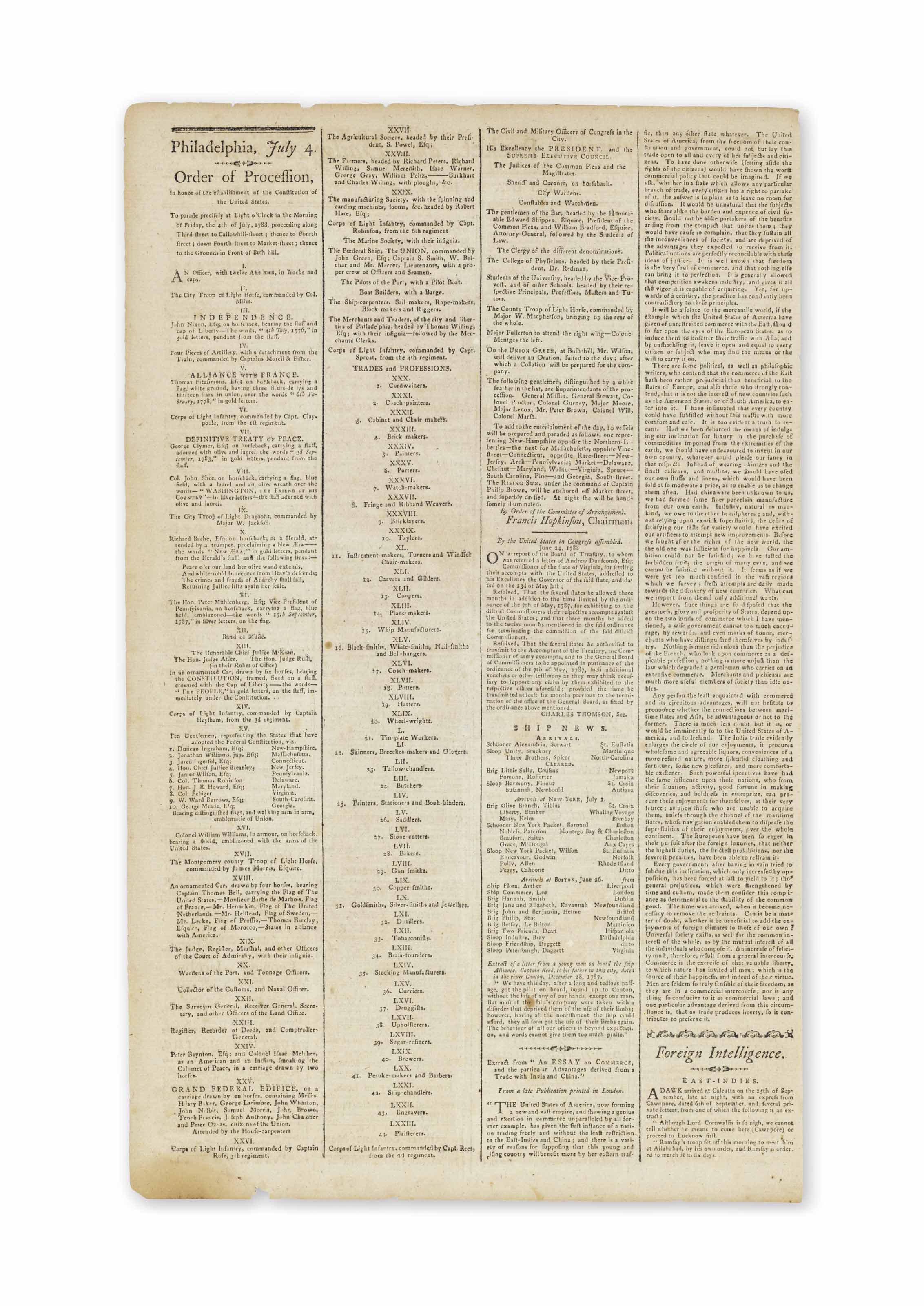 THE GRAND FEDERAL PROCESSION – The Pennsylvania Packet, and Daily ...