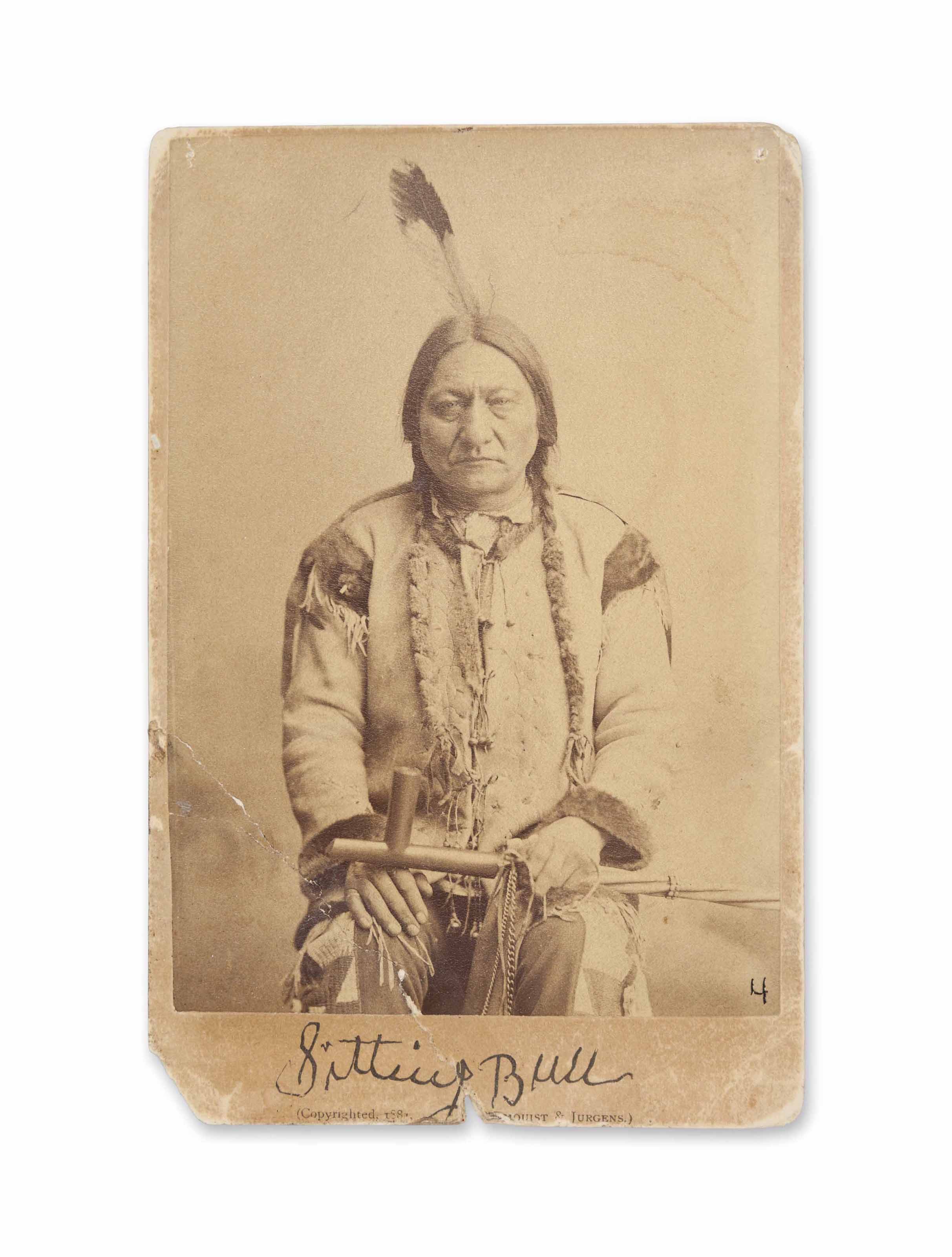 SITTING BULL (1831-1890) – Photograph, signed (“Sitting Bull”) on the ...