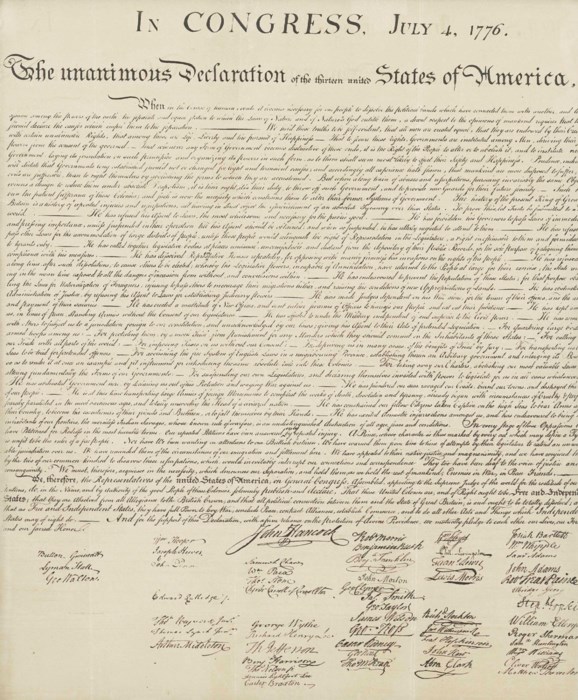 DECLARATION OF INDEPENDENCE — In Congress, July 4, 1776. The Unanimous ...