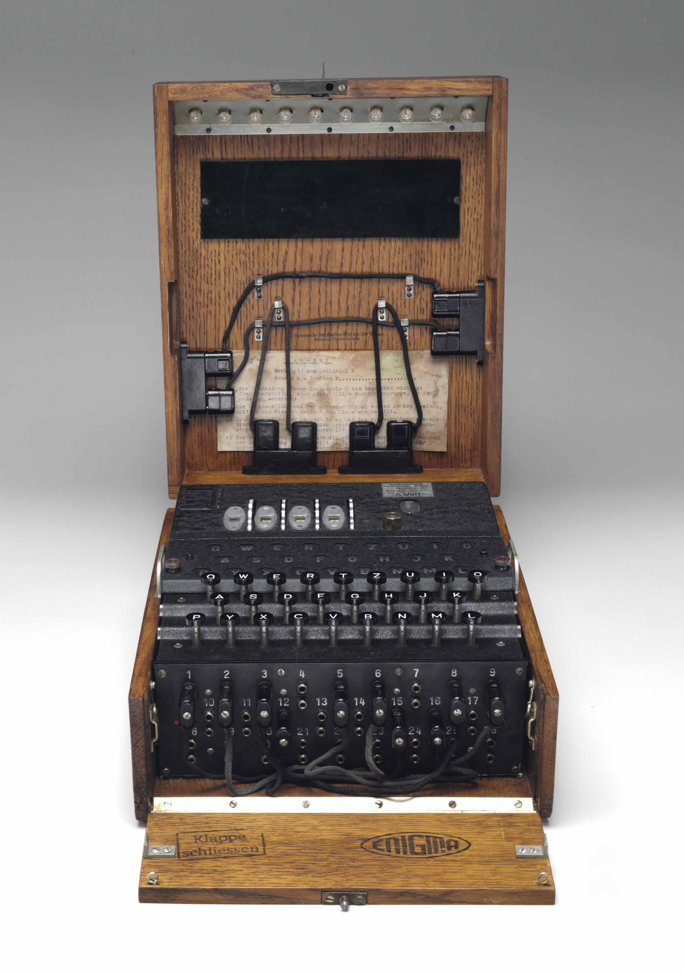 'ENIGMA' -- Cipher Machine A three-rotor Enigma machine, num ...