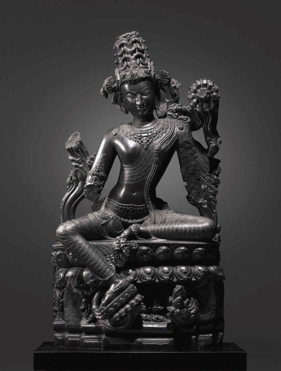 A Large and Important Black Stone Figure of Lokanatha Avalokiteshvara ...