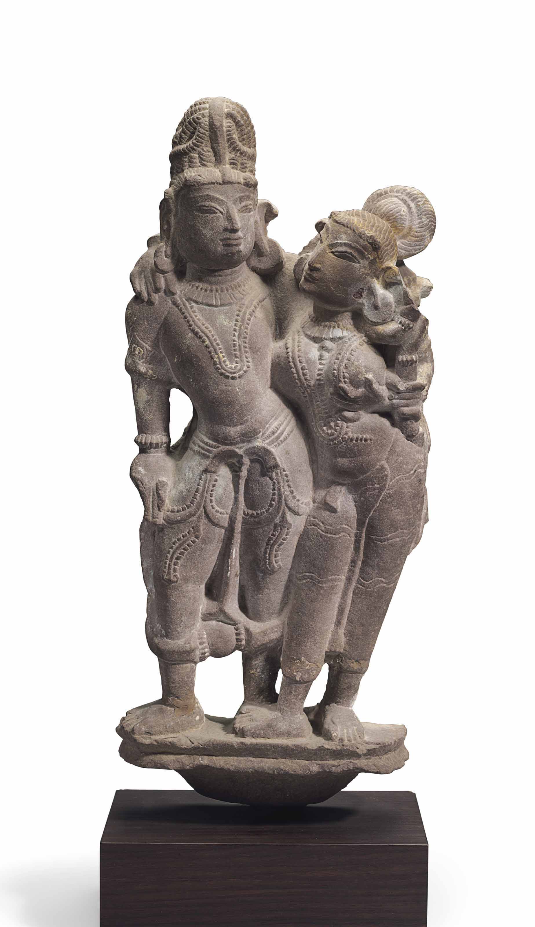 A Red Sandstone Mithuna couple , INDIA, RAJASTHAN OR MADHYA PRADESH ...