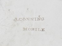 AN AMERICAN COIN SILVER LARGE PITCHER, MARK OF JAMES CONNING, MOBILE ...