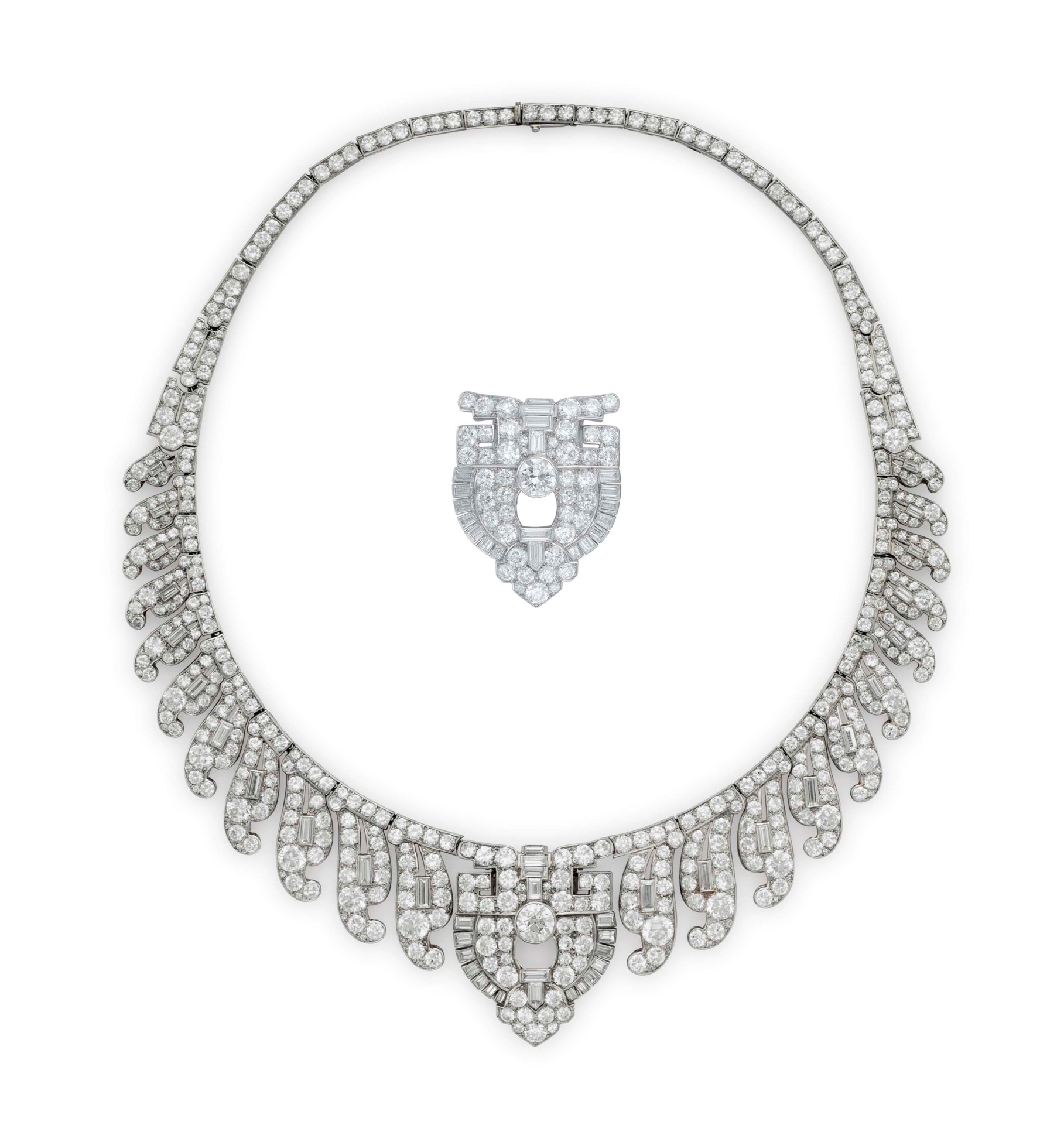 AN ELEGANT ART DECO DIAMOND NECKLACE-TIARA | Christie's
