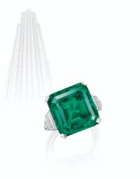 THE ROCKEFELLER EMERALDA RARE AND HISTORIC EMERALD AND DIAMOND RING, BY ...