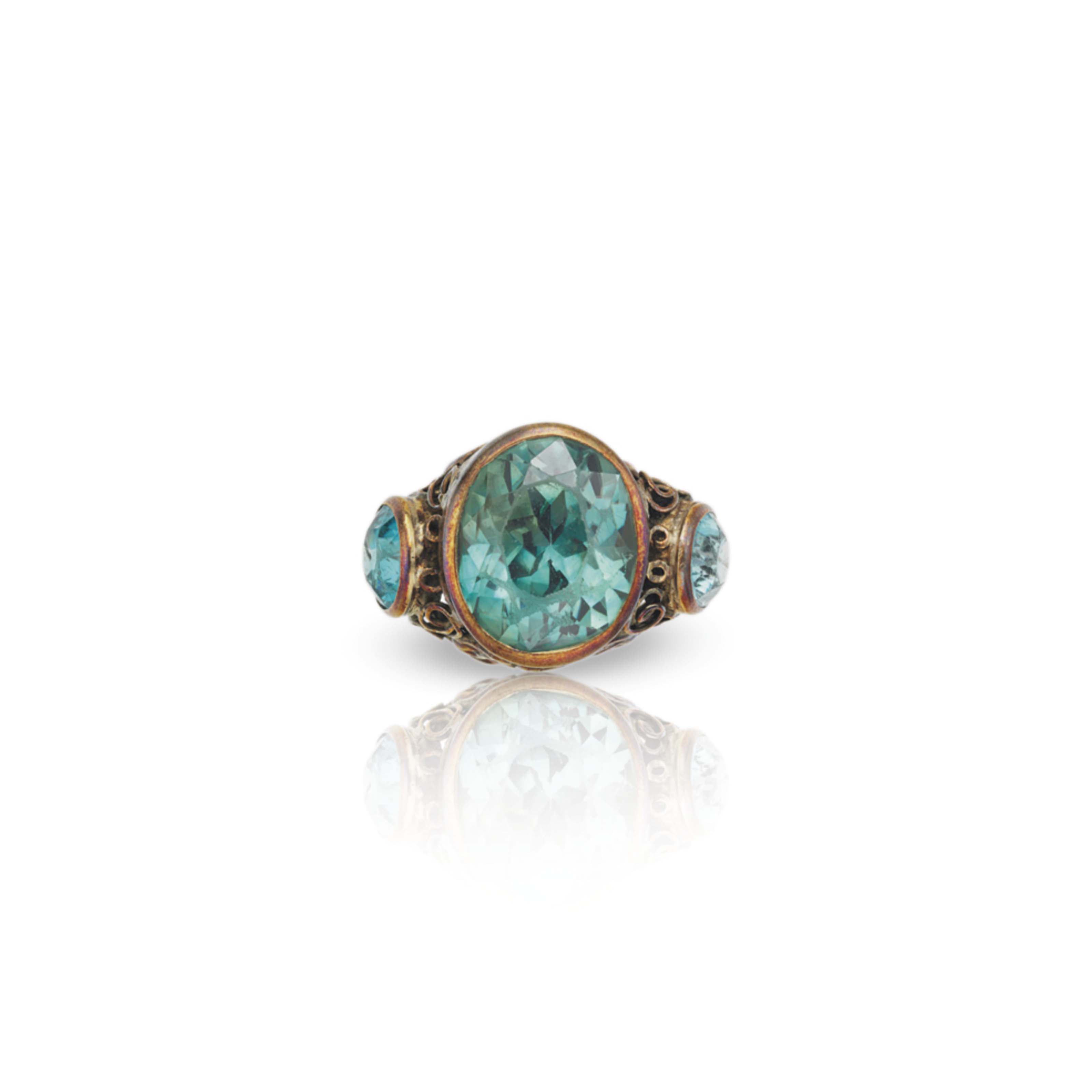 A ZIRCON AND GOLD RING, BY LOUIS COMFORT TIFFANY, TIFFANY & CO.