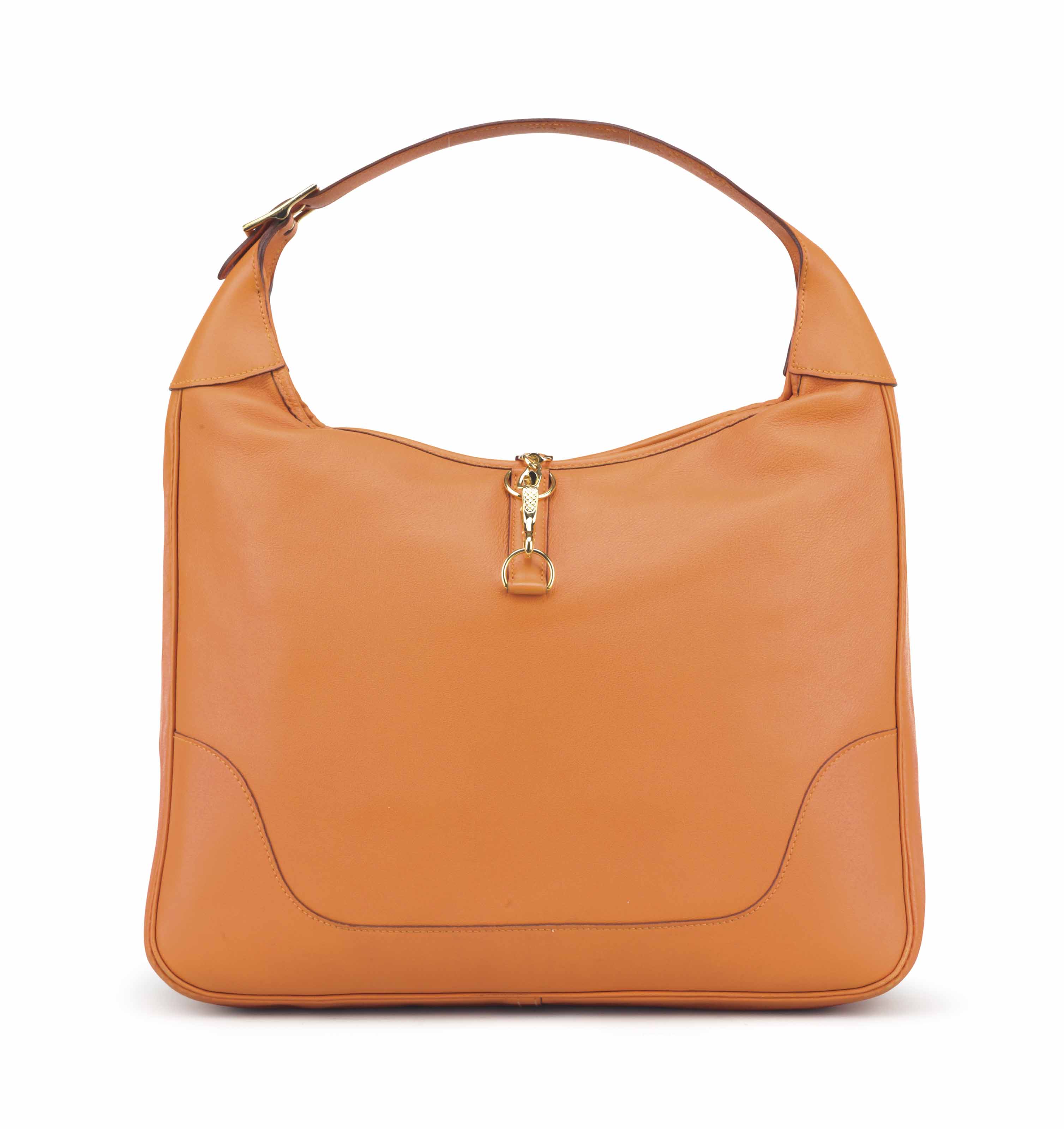 AN ORANGE H SWIFT LEATHER TRIM II 38 WITH GOLD HARDWARE, HERMÈS, 1998 ...