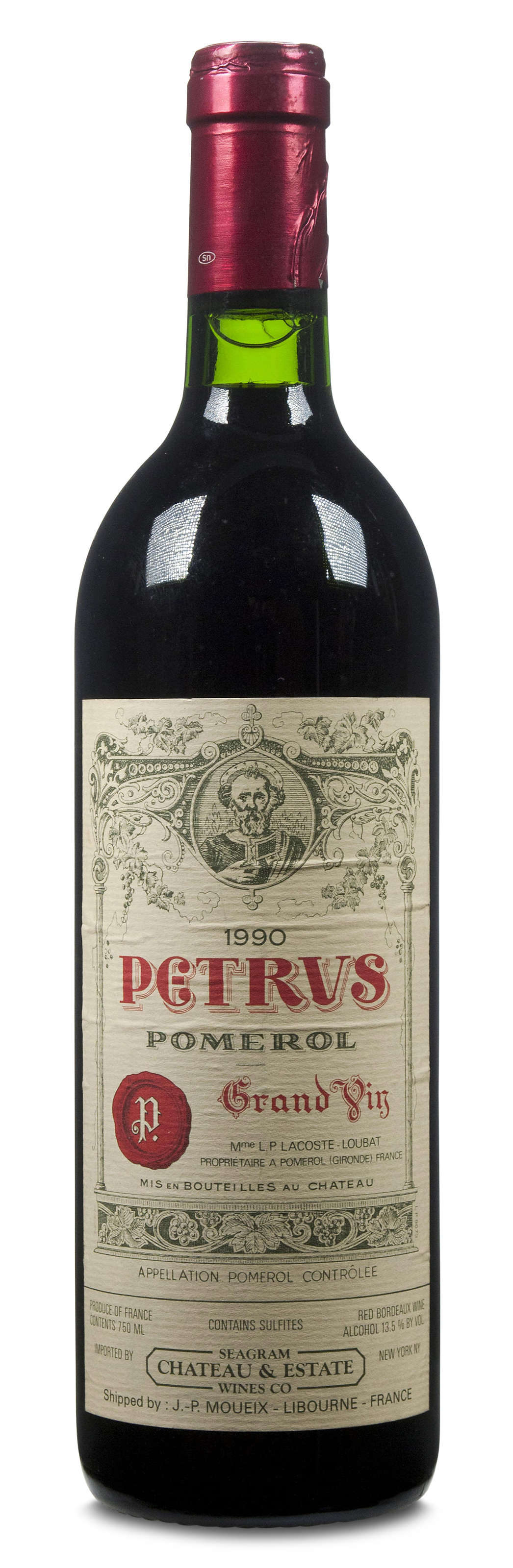 Petrus 1990, Pomerol, cru exceptionnel Christie’s Petrus 1990