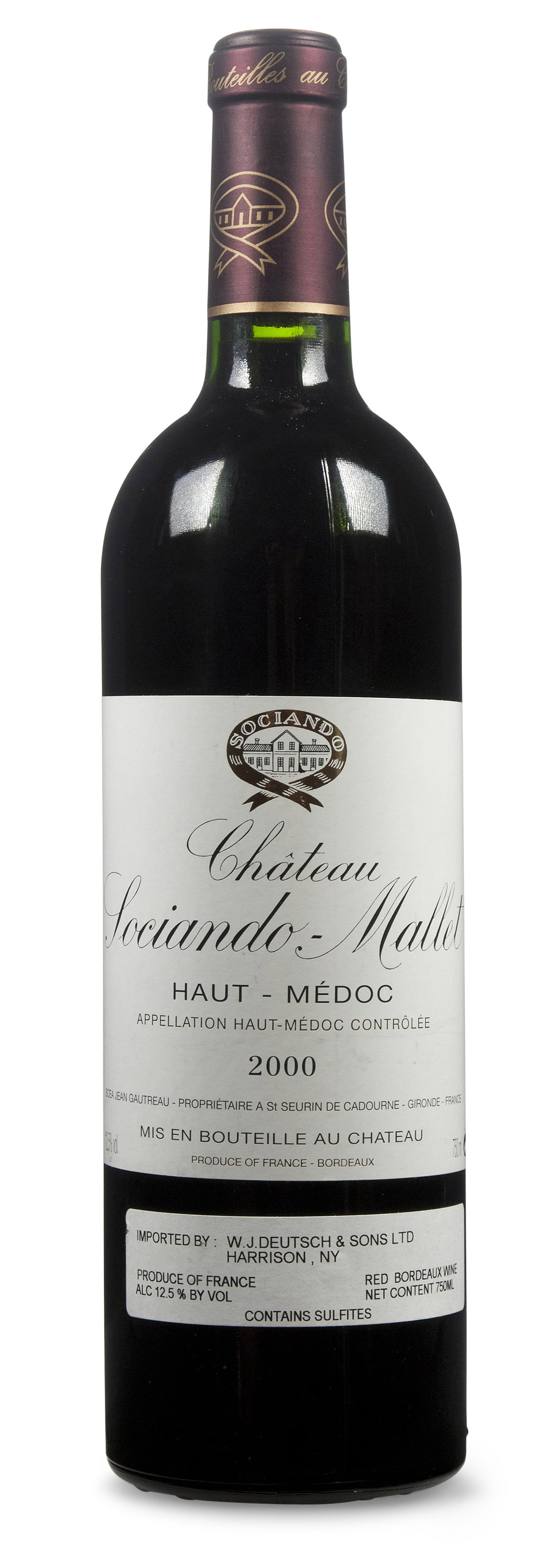 Château Sociando-Mallet 2000 and 2005, Haut-Médoc, grand cru bourgeois ...