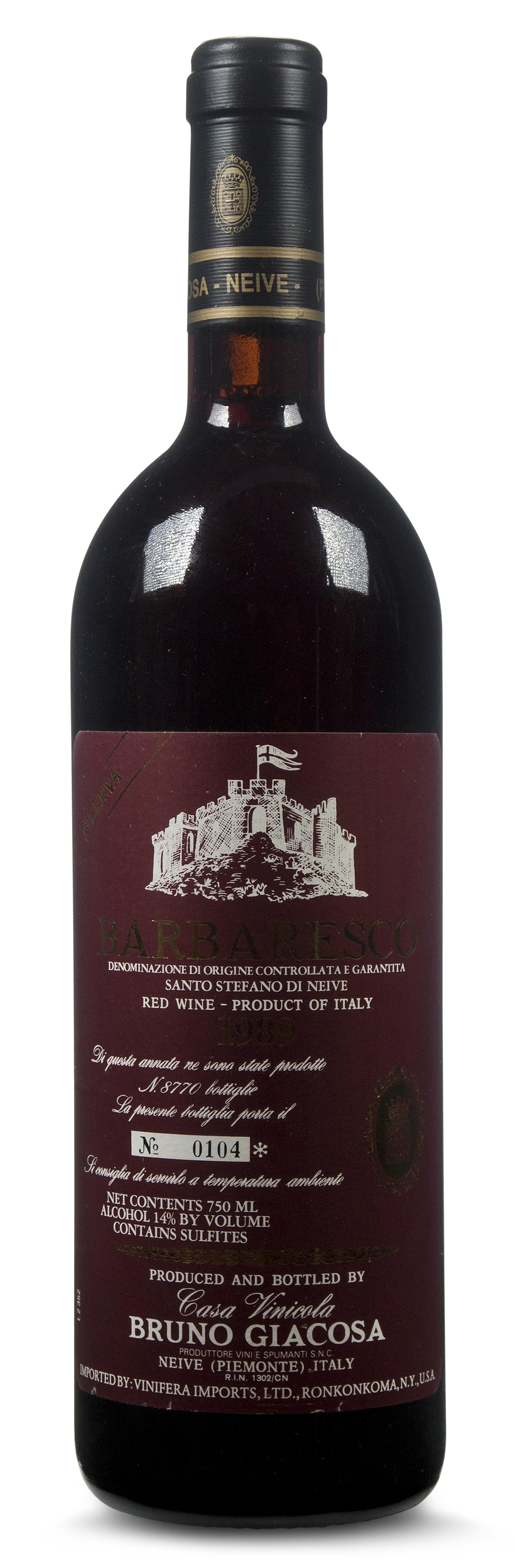 Bruno Giacosa, Barbaresco Riserva, Santo Stefano di Neive 1989 ...