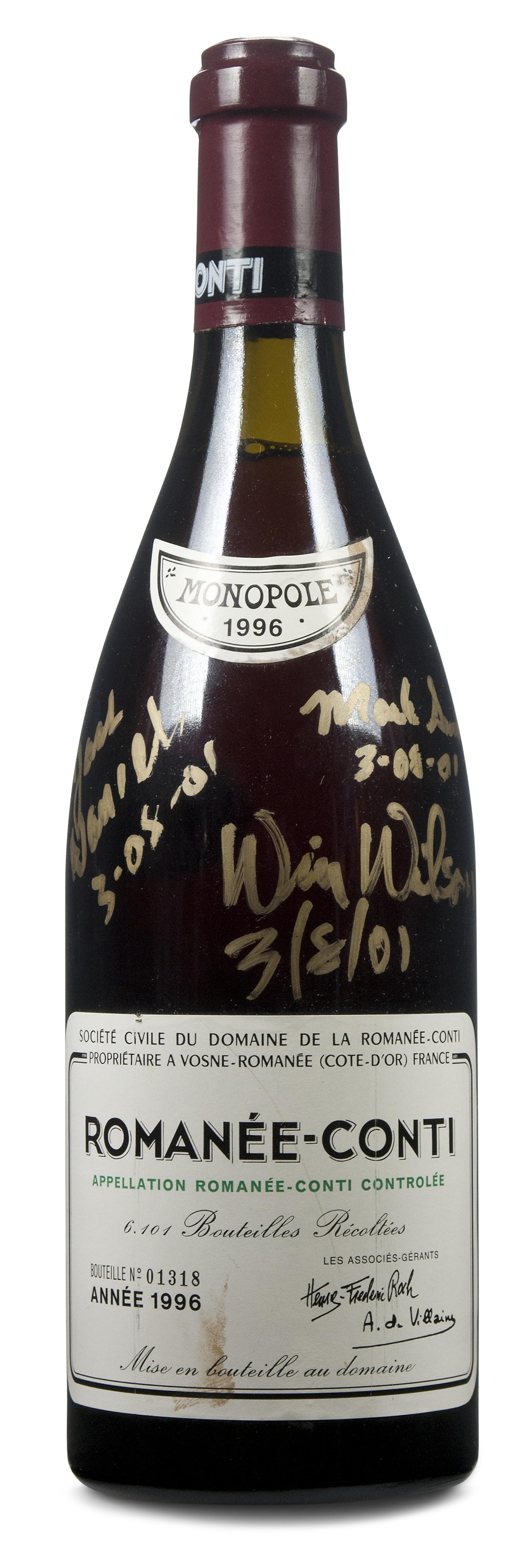Domaine de la Romanée-Conti, Romanée-Conti 1996, Grand Cru, Côte de ...