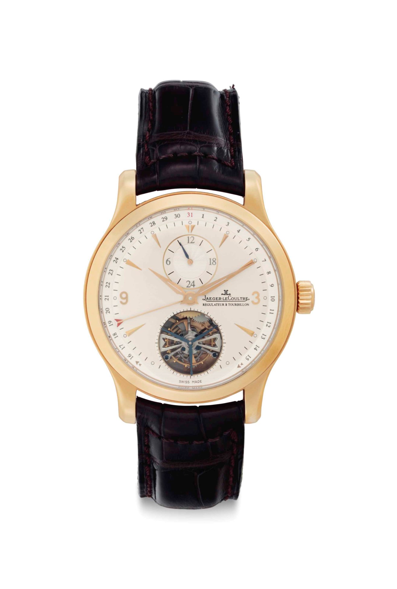 Jaeger-LeCoultre. A Fine and Large 18k Gold Automatic Dual Time ...