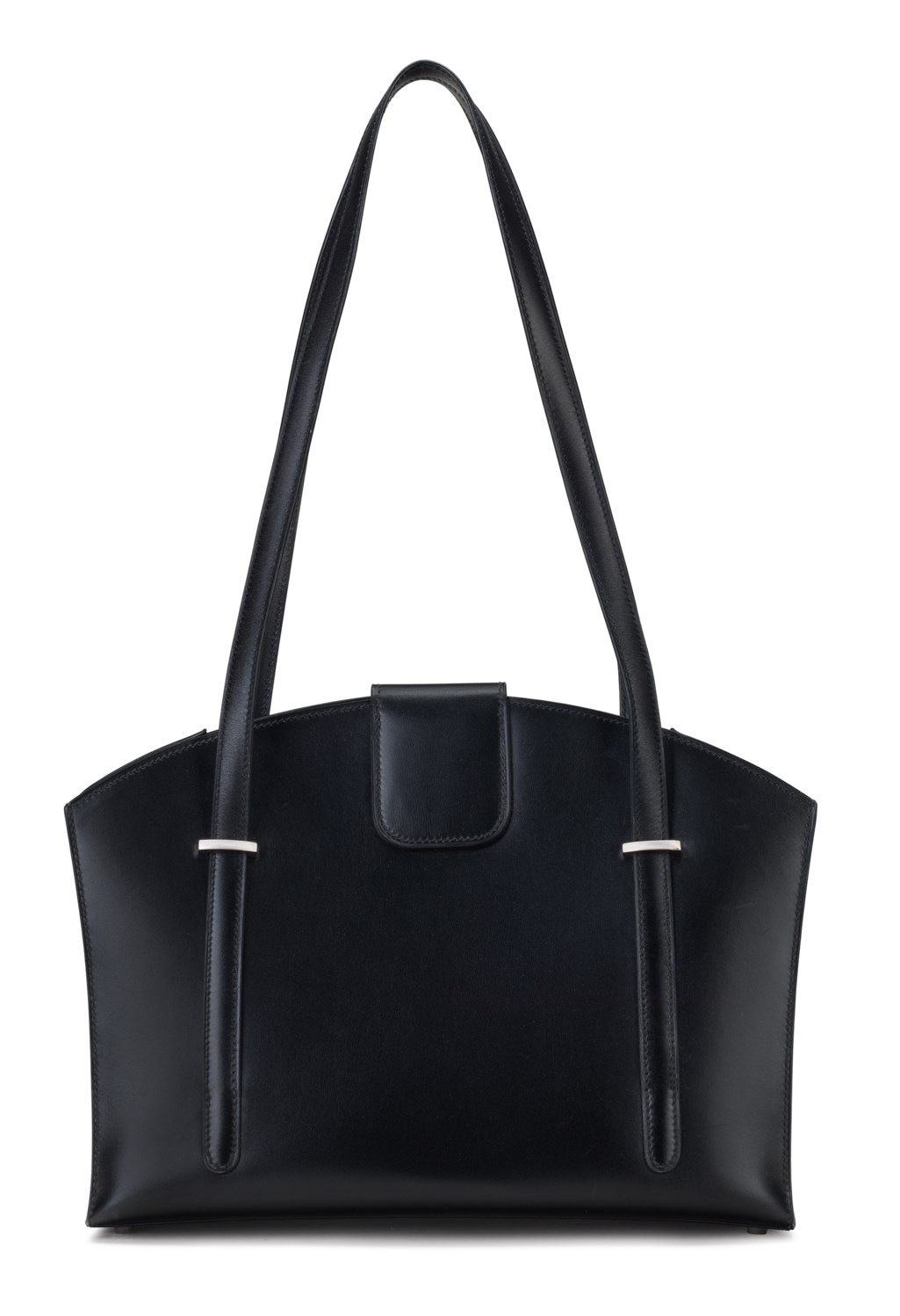 A LIMITED EDITION BLACK CALF BOX LEATHER LYN WITH PALLADIUM HARDWARE ...