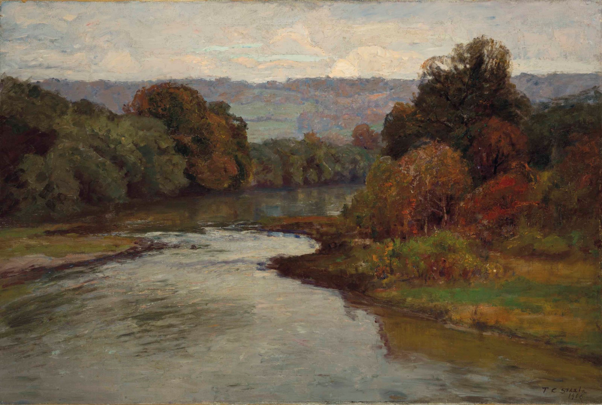 Theodore Clement Steele (American, 1847-1926), The river | Christie's