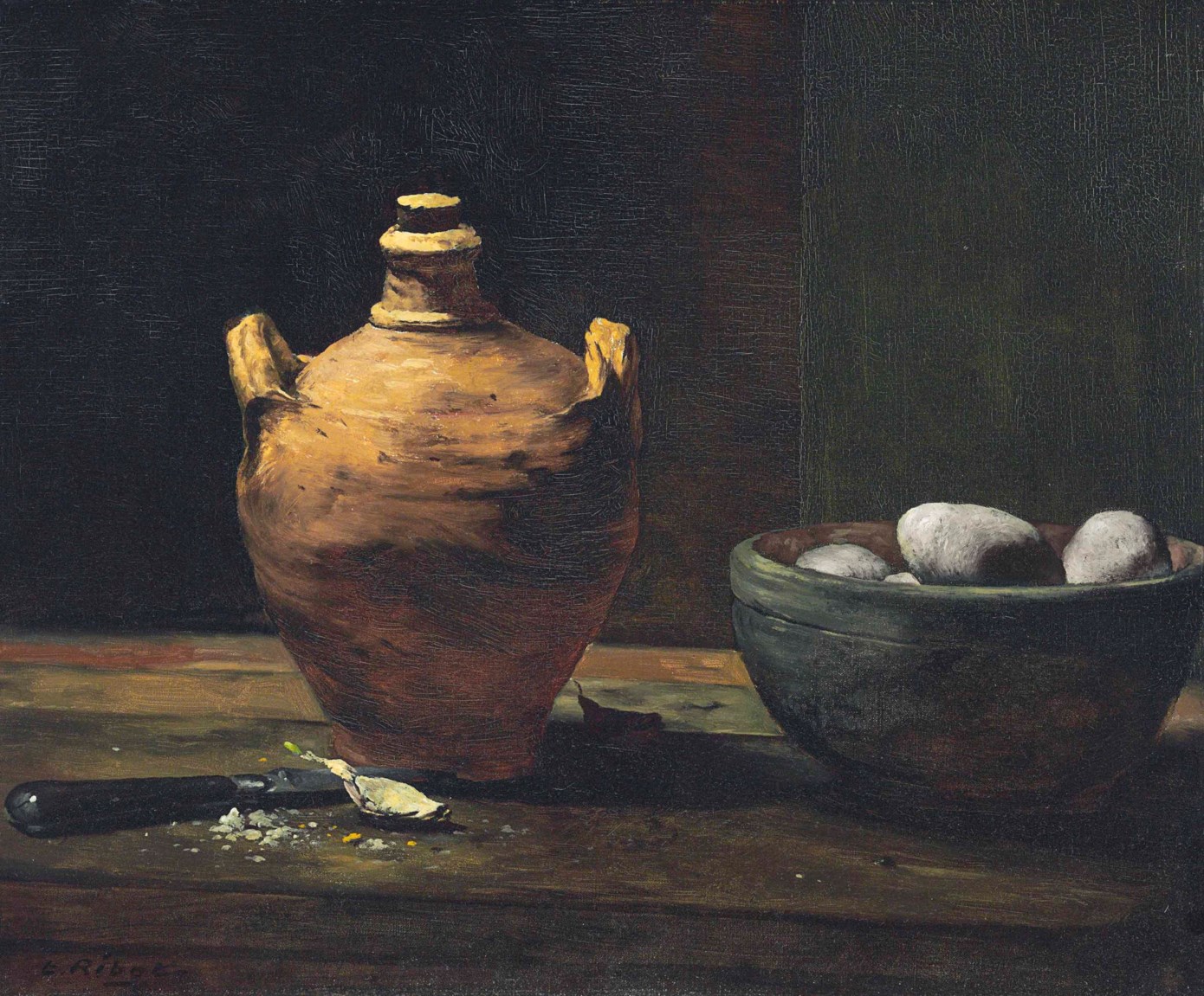 Théodule Augustin Ribot (French, 1823-1891), Still Life with Eggs ...