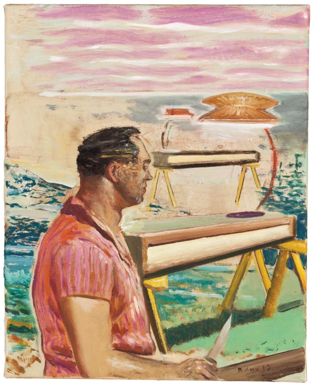 Neo Rauch (b. 1960), Mann auf dem Lande | Christie's