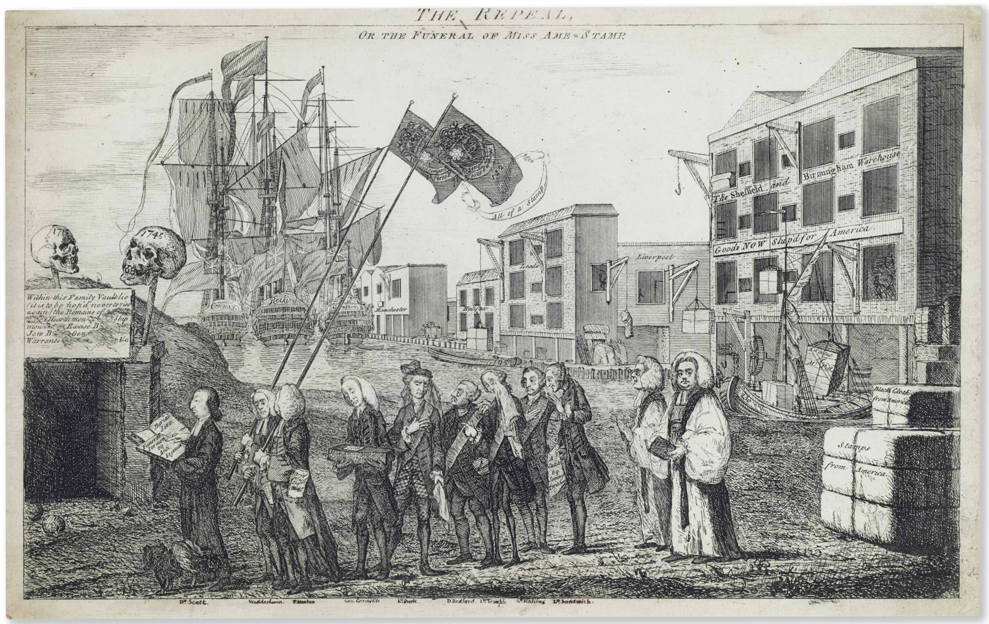 AMERICAN REVOLUTION – WILSON, Benjamin (1721-1788). The Repeal, or the ...