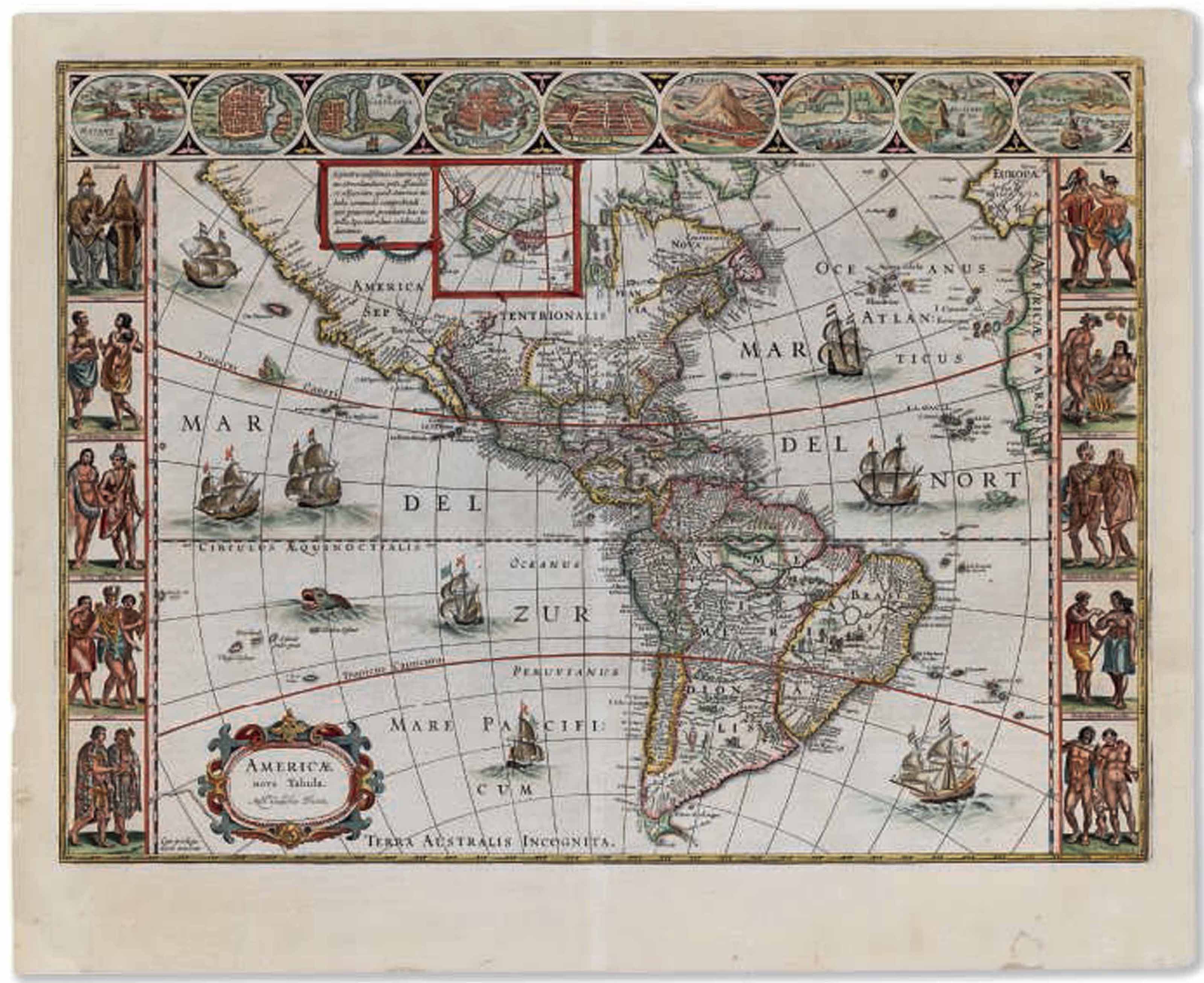 BLAEU, WILLEM. Americae nova Tabula - Auktionen & Preisarchiv