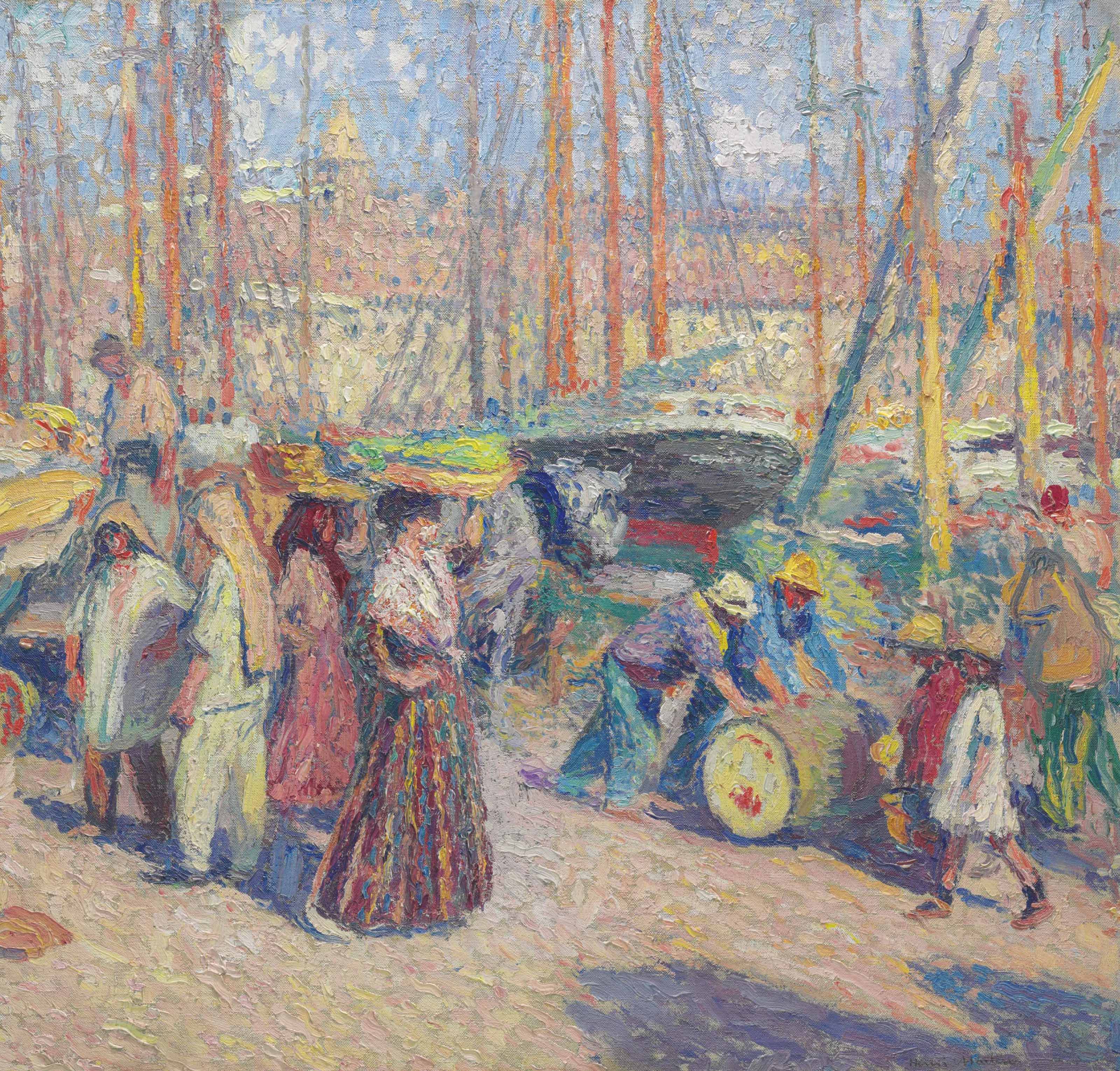 Henri Martin (1860-1943) , Le port de Marseille | Christie's
