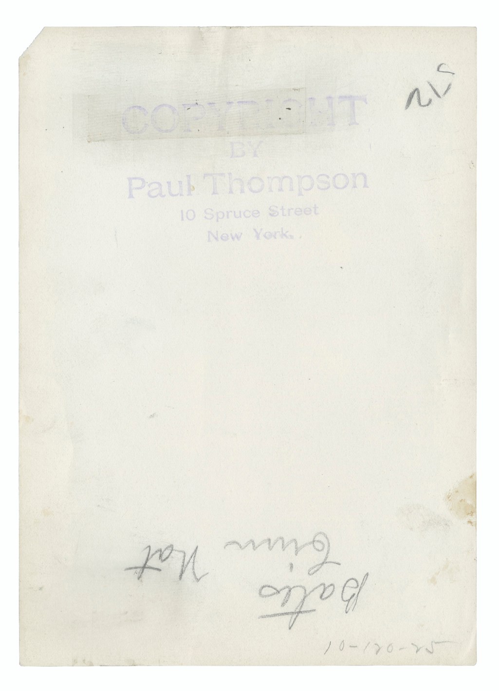 THOMPSON PHOTOGRAPHS, Paul Thompson (1878-1940) | Christie’s