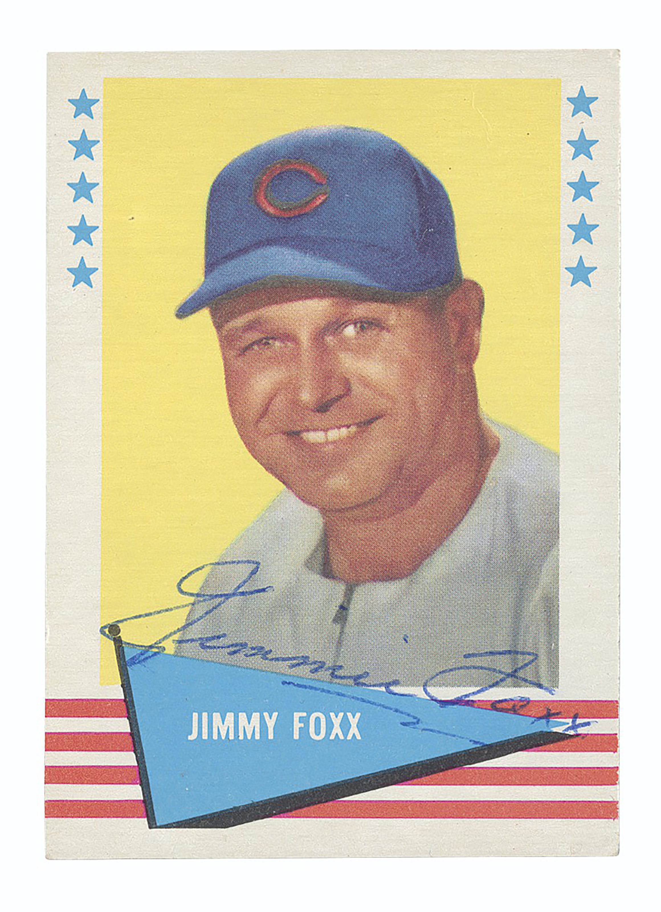 JIMMY FOXX SIGNED BASEBALL CARD, | Christie’s
