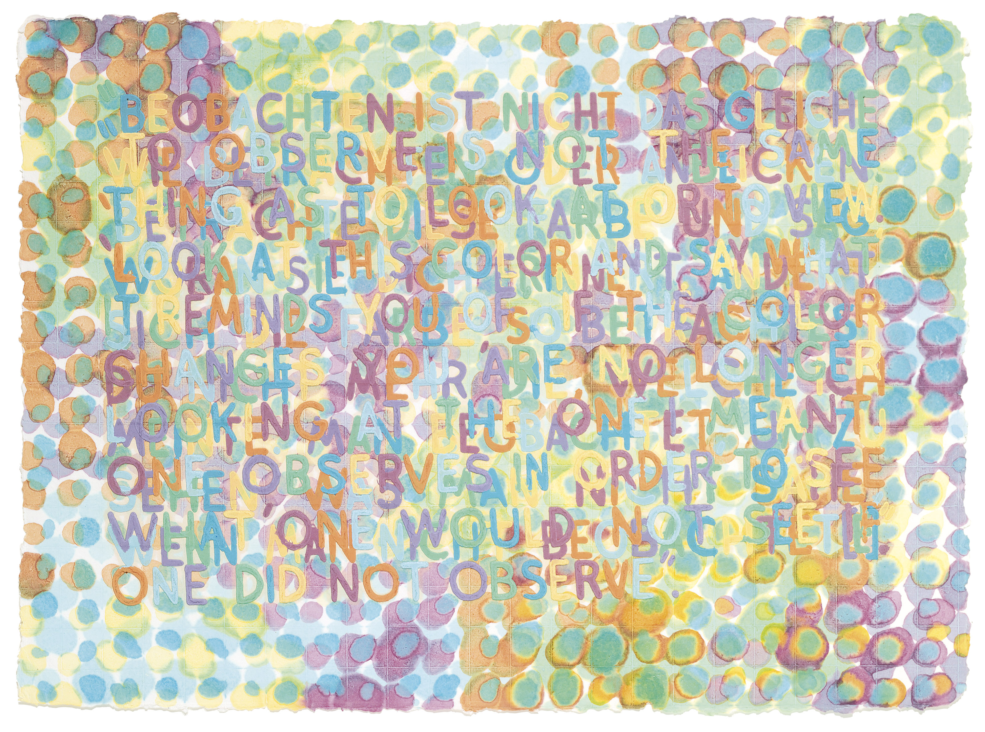 MEL BOCHNER (B. 1940), If the Color Changes | Christie’s