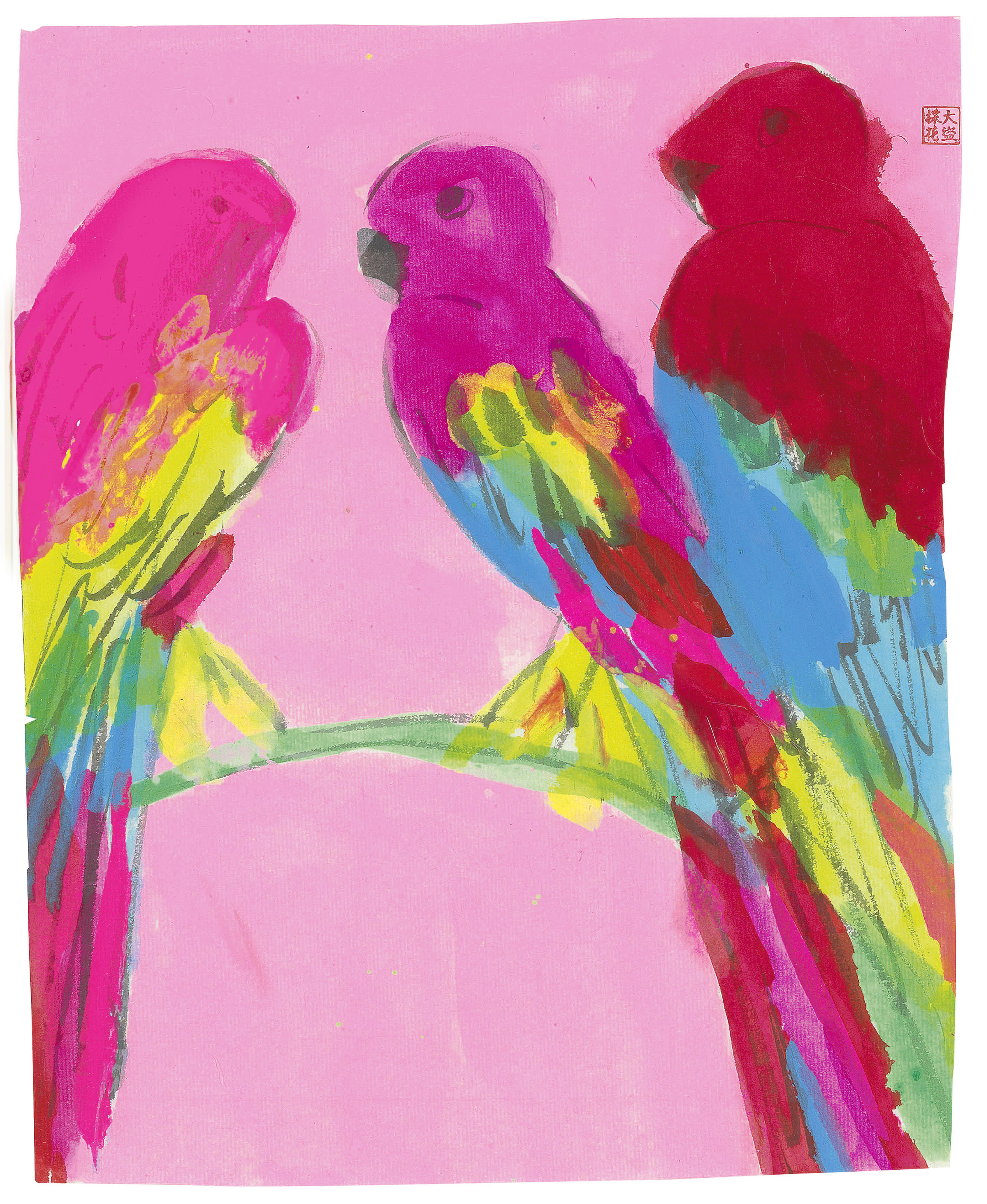 WALASSE TING (1929-2010), Untitled (Parrots) | Christie’s