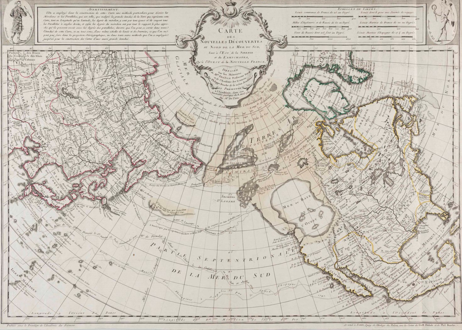 DELISLE, Joseph Nicolas (1688-1768). Explication de la carte des ...