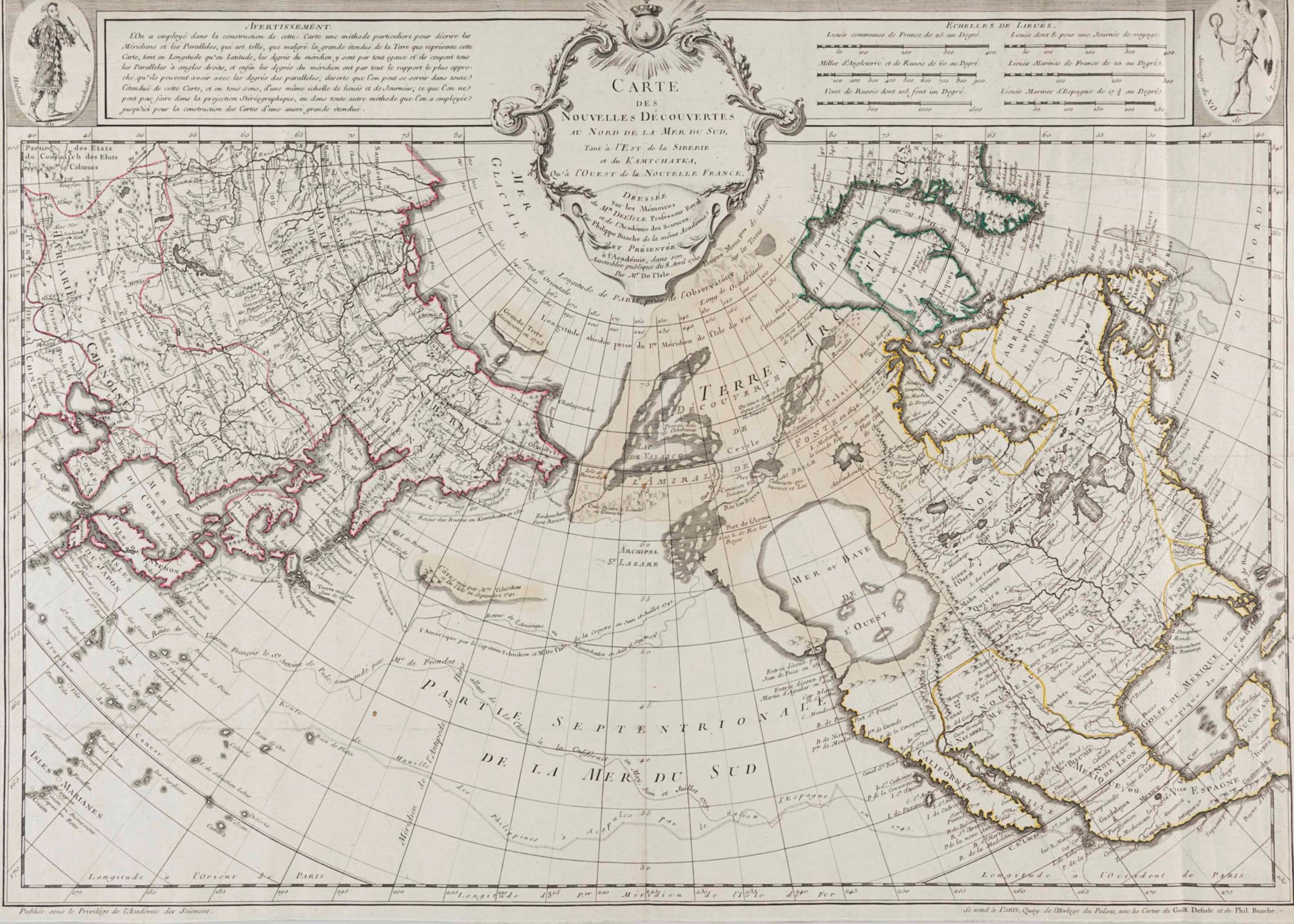 DELISLE, Joseph Nicolas (1688-1768). Explication de la carte des ...