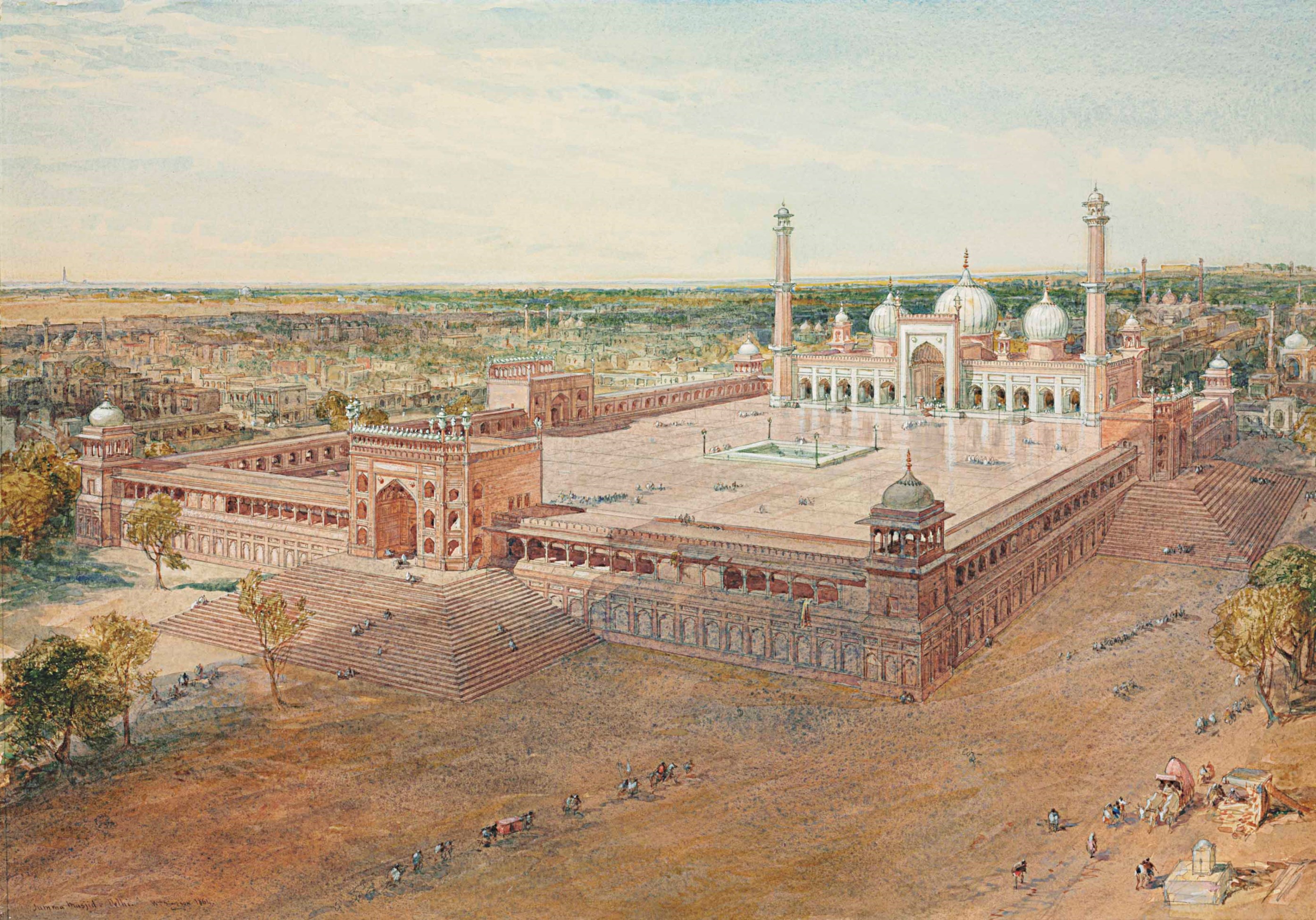 William Simpson (1823-1899), The Jama Masjid, Delhi | Christie's