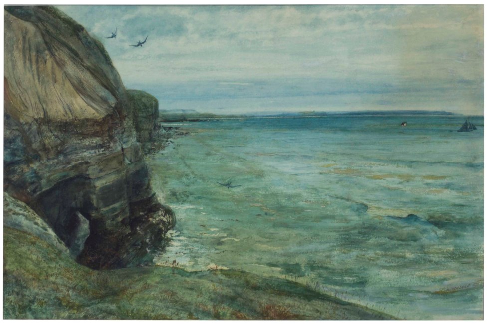 John William Inchbold (British, 1830-1888), Cliffs and Sea, Filey ...