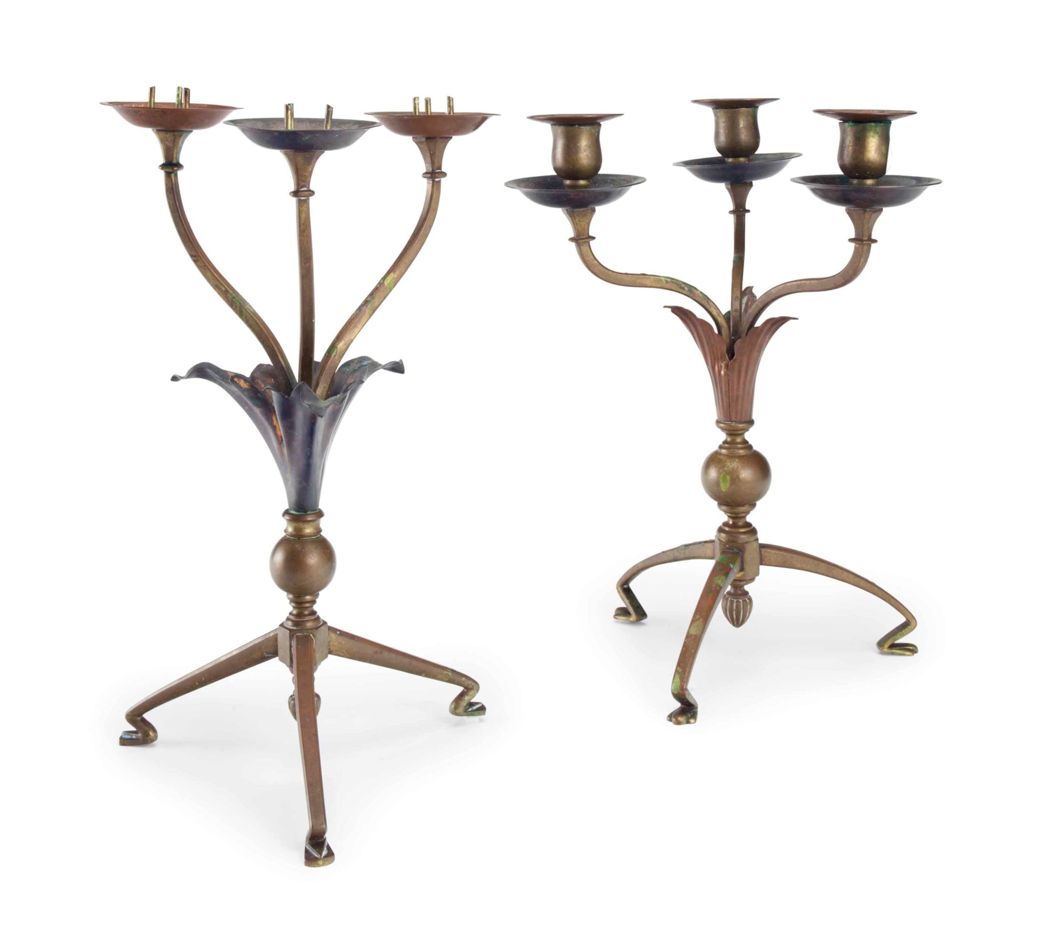 W.A.S. BENSON (1854-1924), TWO CANDLESTICKS, CIRCA 1890 | Christie's