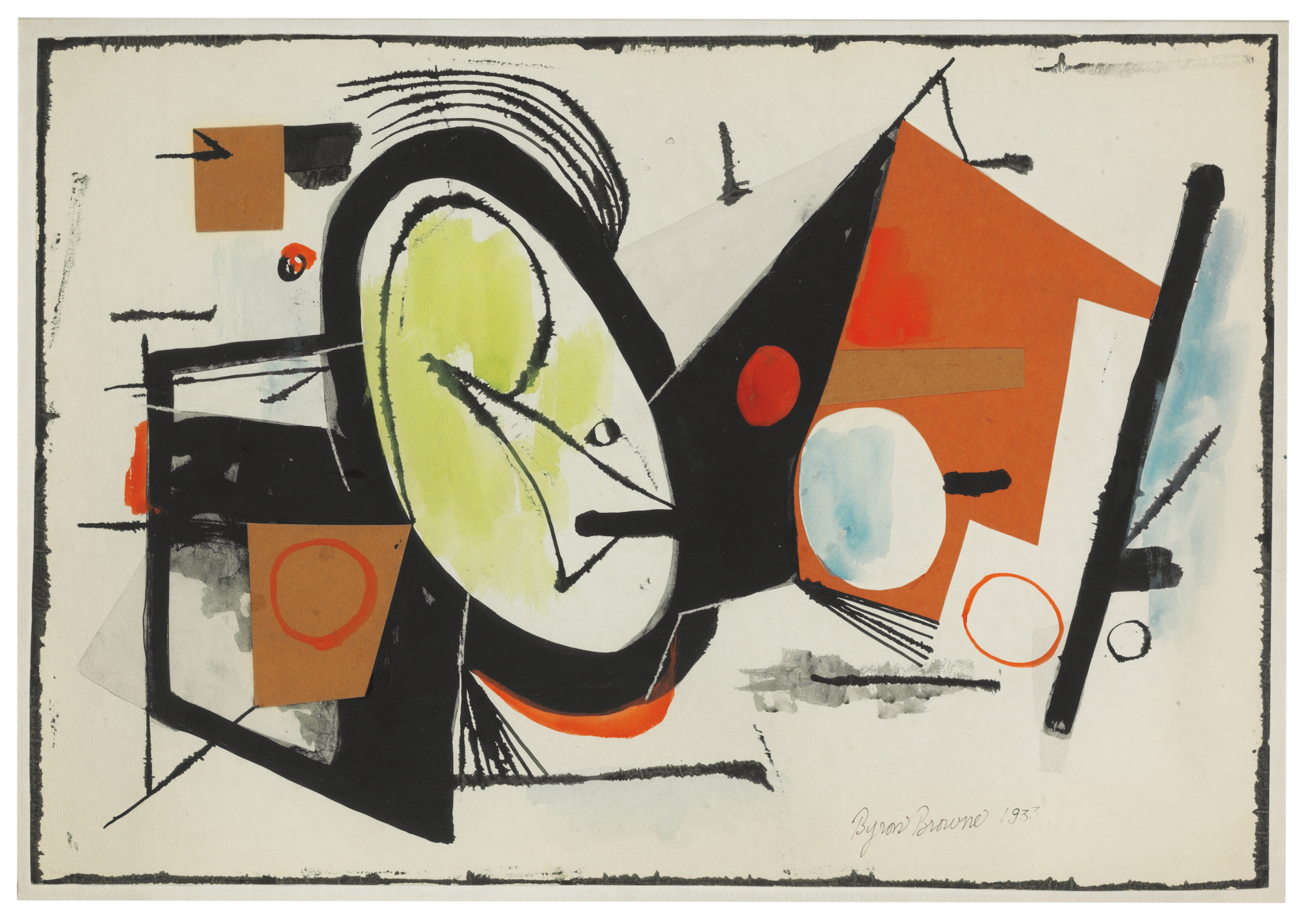 BYRON BROWNE (1907-1961), Abstract Collage | Christie’s