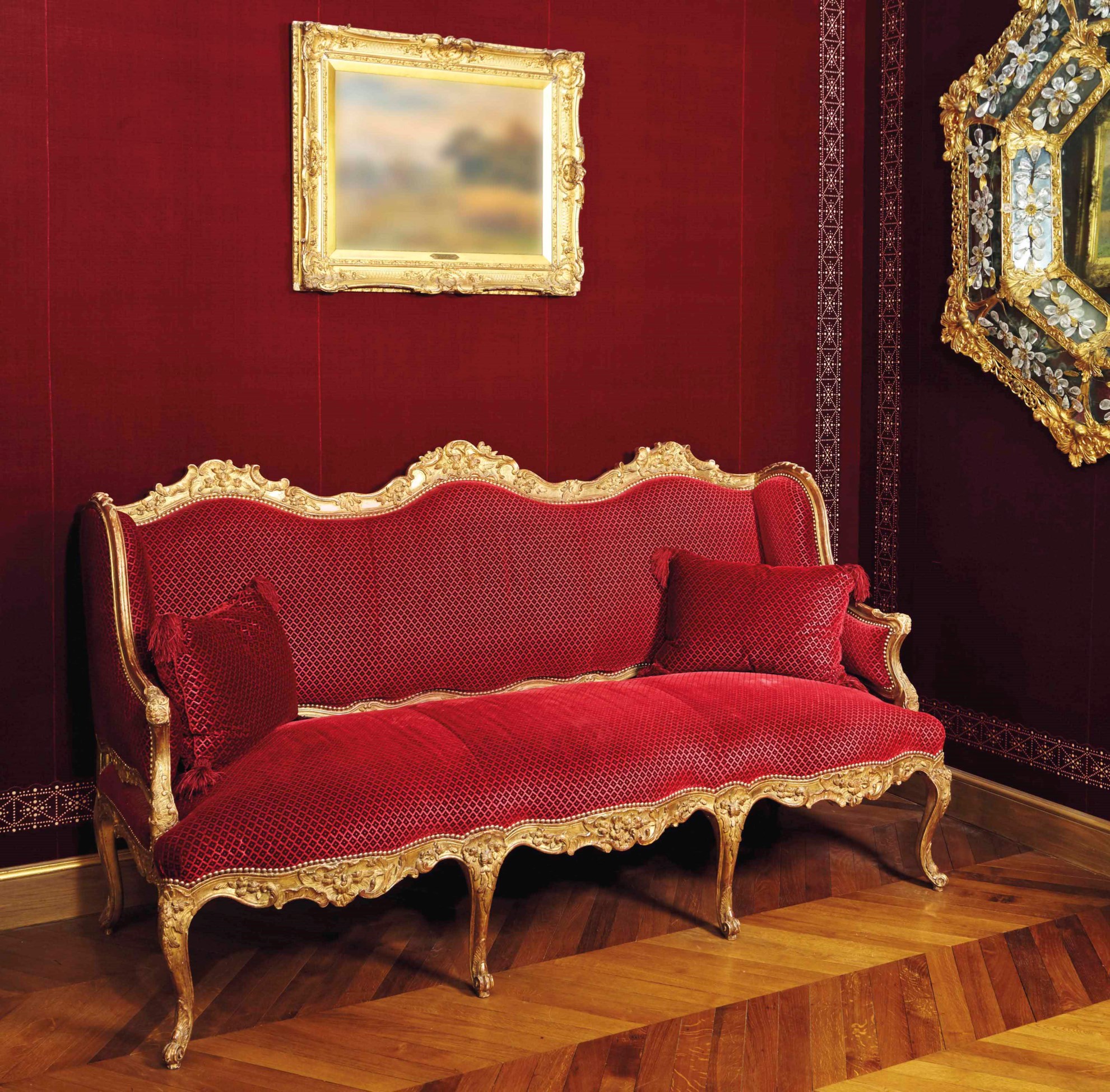 CANAPE D'EPOQUE ROCOCO, ALLEMAGNE DU SUD, MILIEU DU XVIIIE SIECLE ...