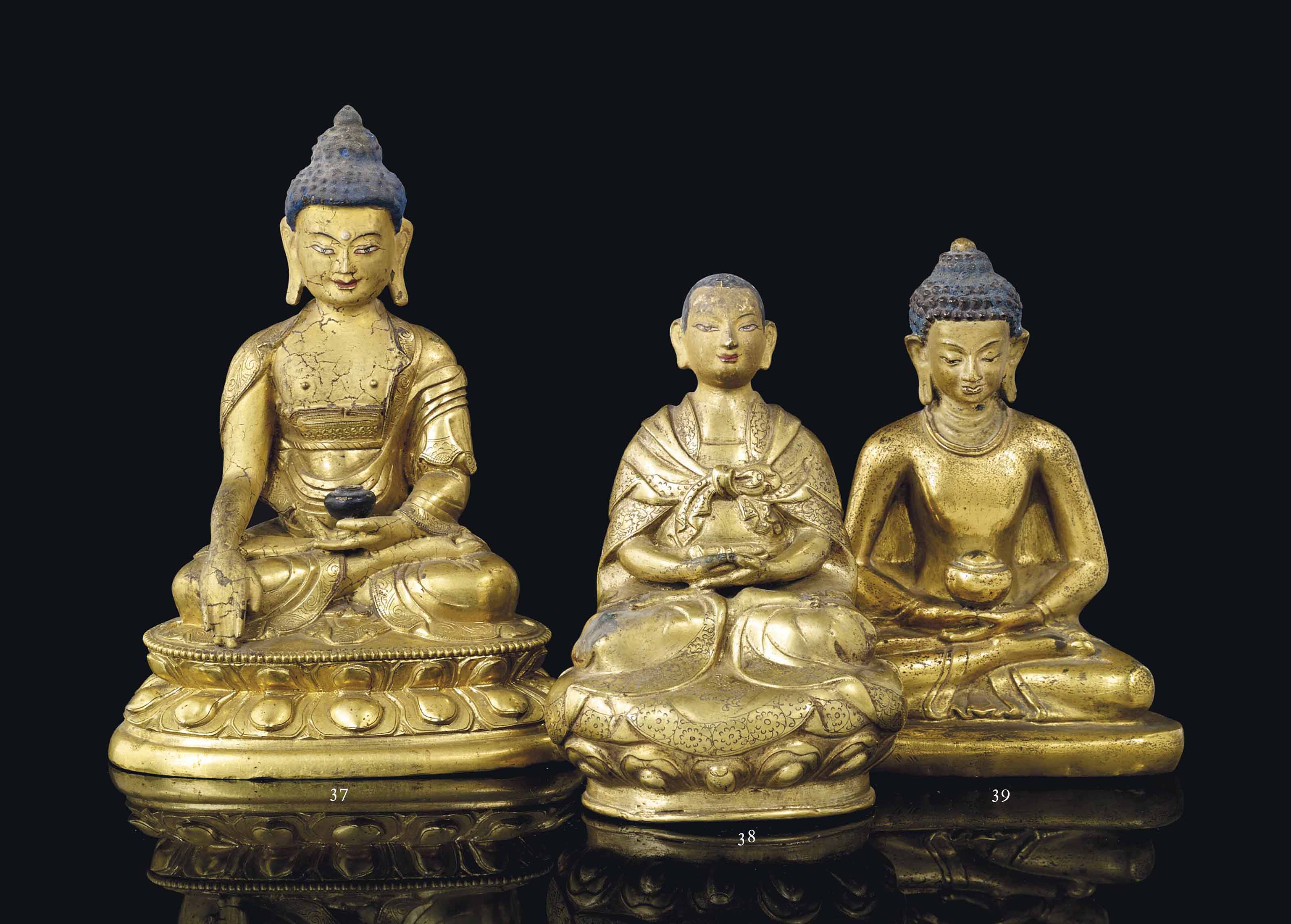 STATUE D'UN ARHAT EN BRONZE DORE , TIBET, XVIIIEME SIECLE | Christie's