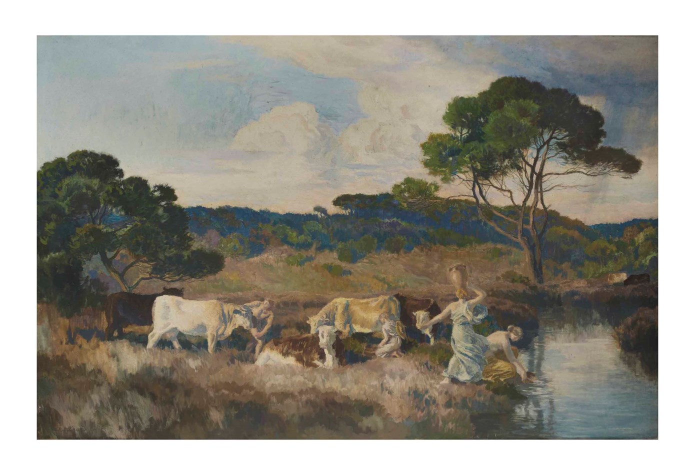 ÉMILE-RENÉ MÉNARD (PARIS 1862-1930), Paysage antique, dit aussi ...