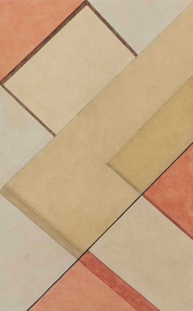 ANDRÉ GASTON HEURTAUX (1898-1983), Composition à rectangle jaune, carré ...