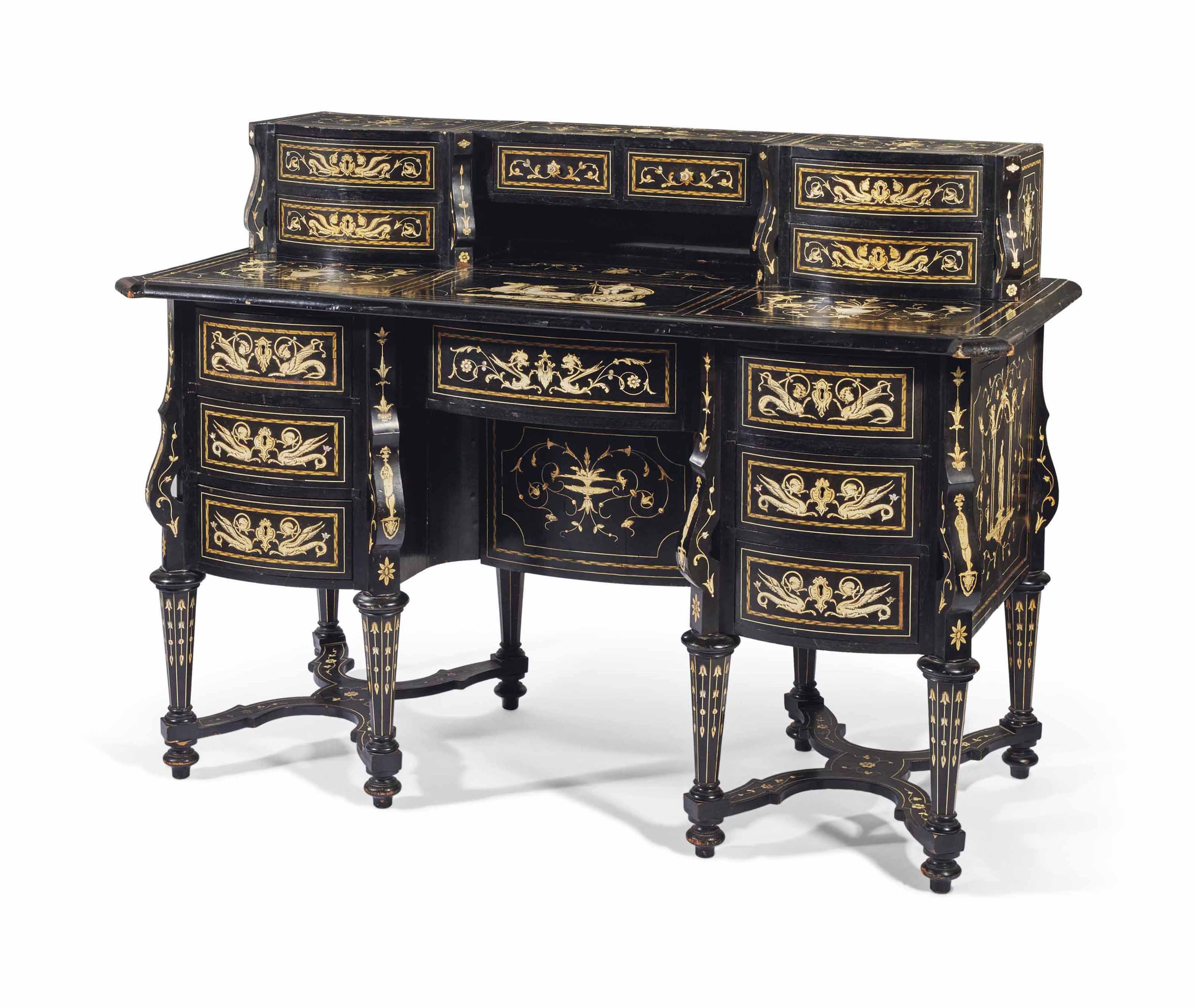 BUREAU MAZARIN DE STYLE LOUIS XIV, XIXe SIÈCLE La marqueterie dans le ...