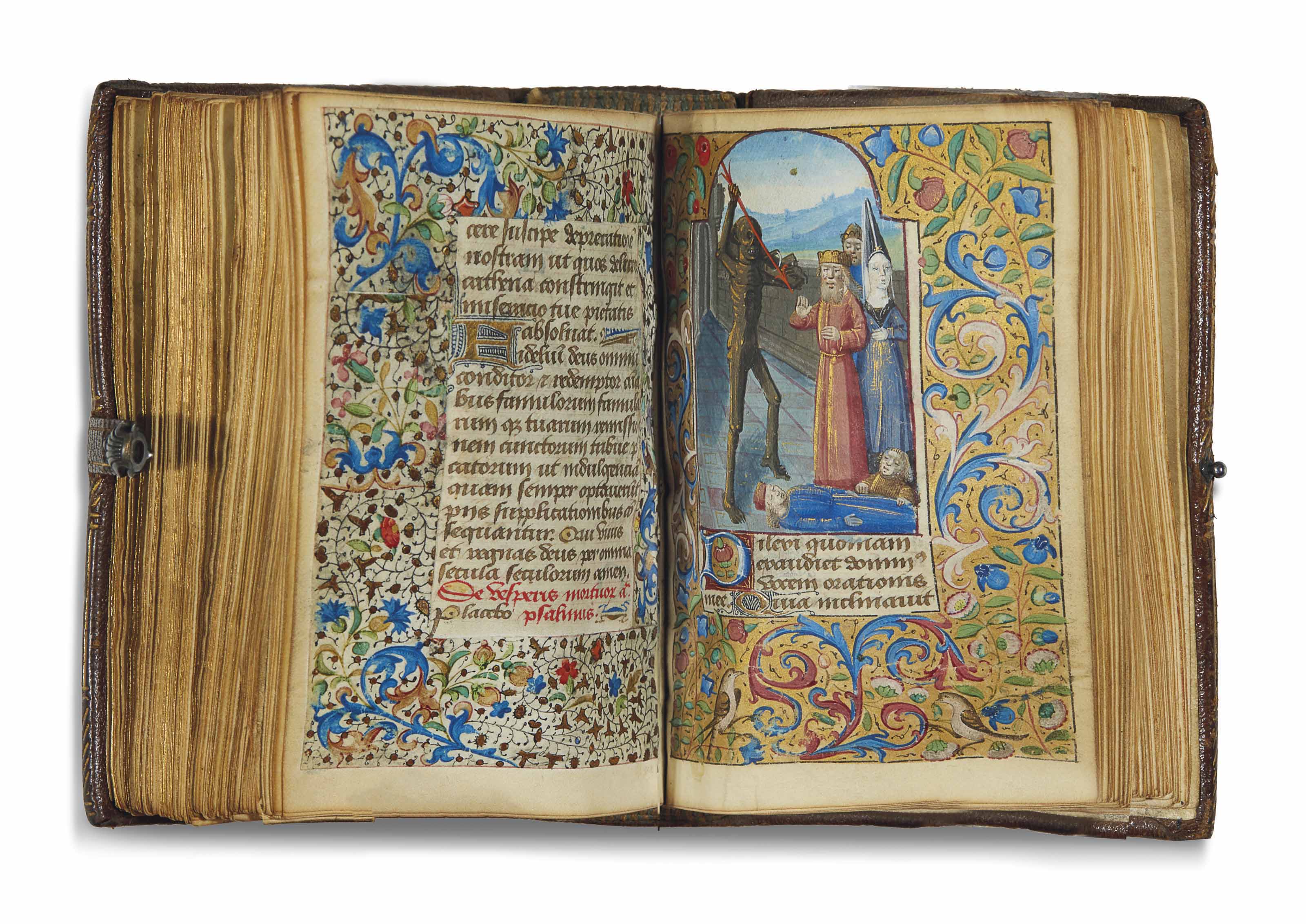 LIVRE D’HEURES, à l’usage de Paris, en latin, manuscrit enluminé sur ...